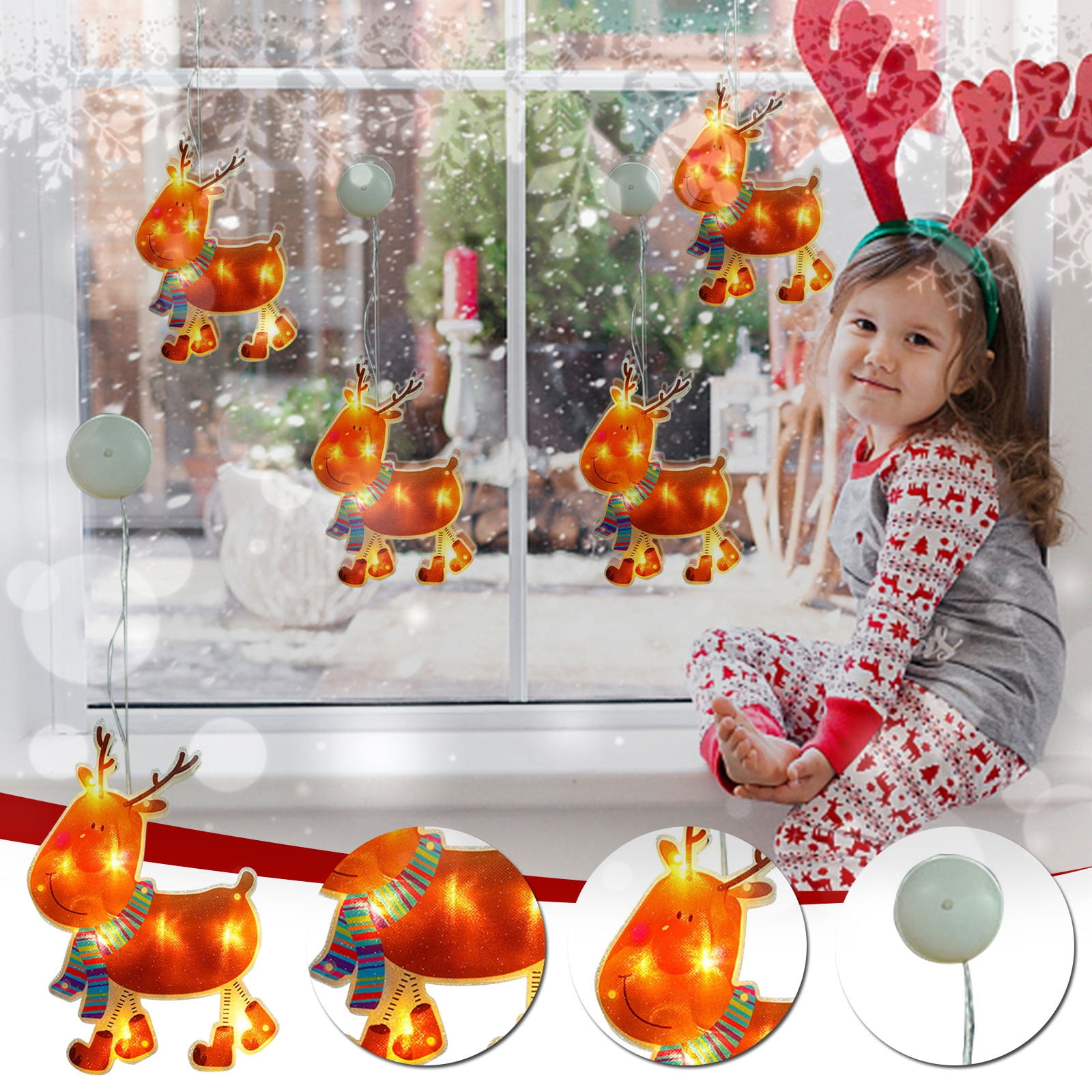 Weloille Christmas String Lights LED Christmas Decorations Santa Claus ...