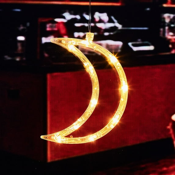 Weloille Christmas Window Lights Decorations Bell Xmas Tree Lighted LED ...