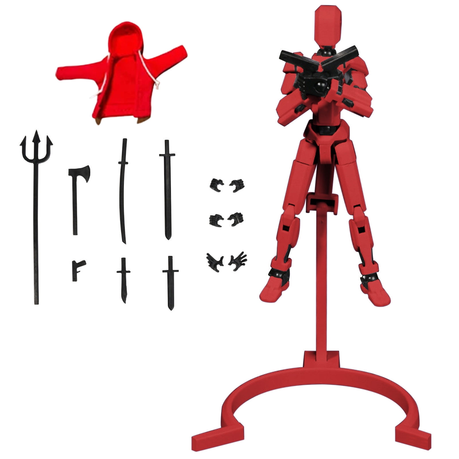 Weloille Clearance Action Figure 3D Printed Multi-Jointed Movable Lucky ...