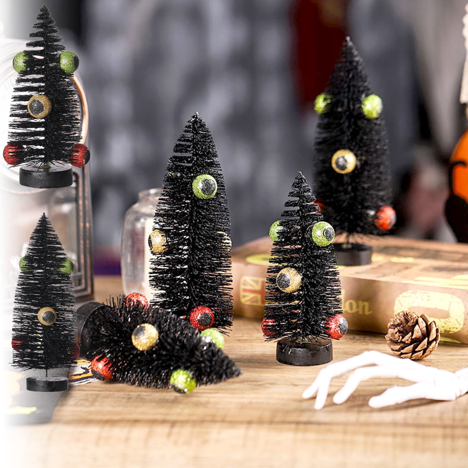 Weloille Halloween Decorations Horror Eyeball Mini Decorative Tree ...