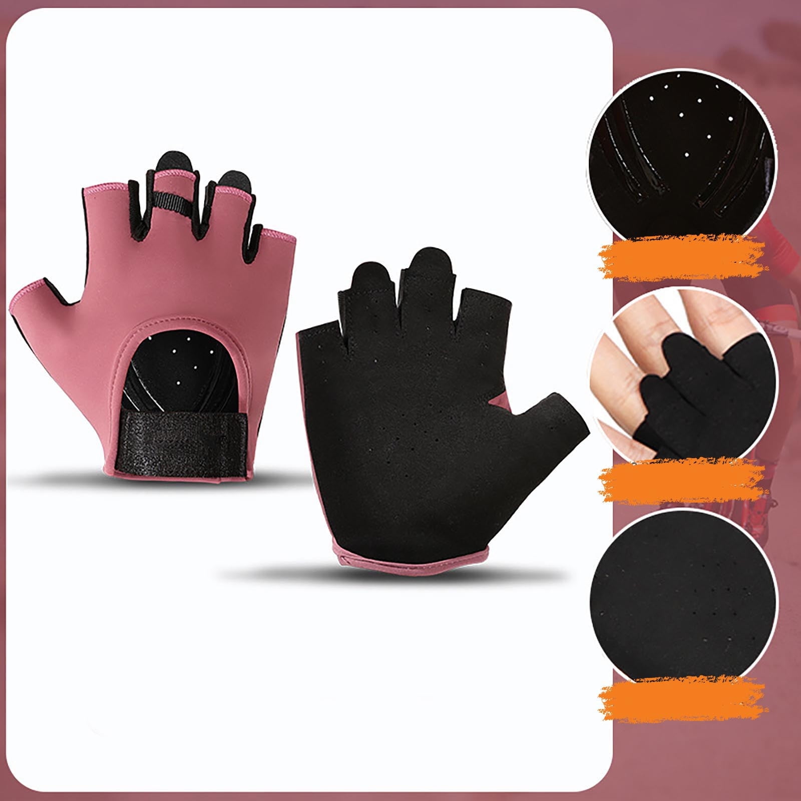 Weloille Lightweight Men and Women Half-Finger Slip Breathable ...