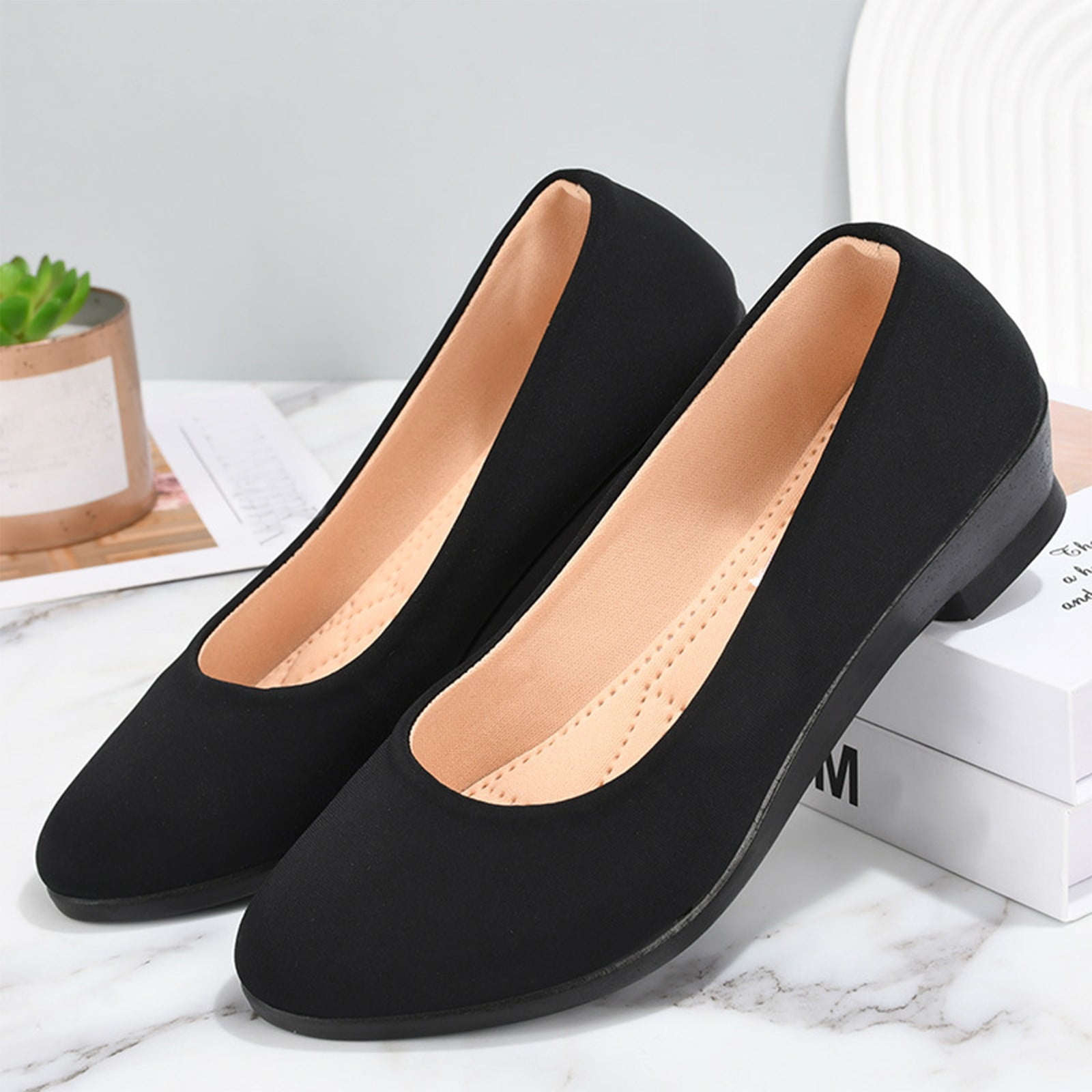 Weloille Cloth Shoes Four Seasons Hotel Work Shoes Breathable ...