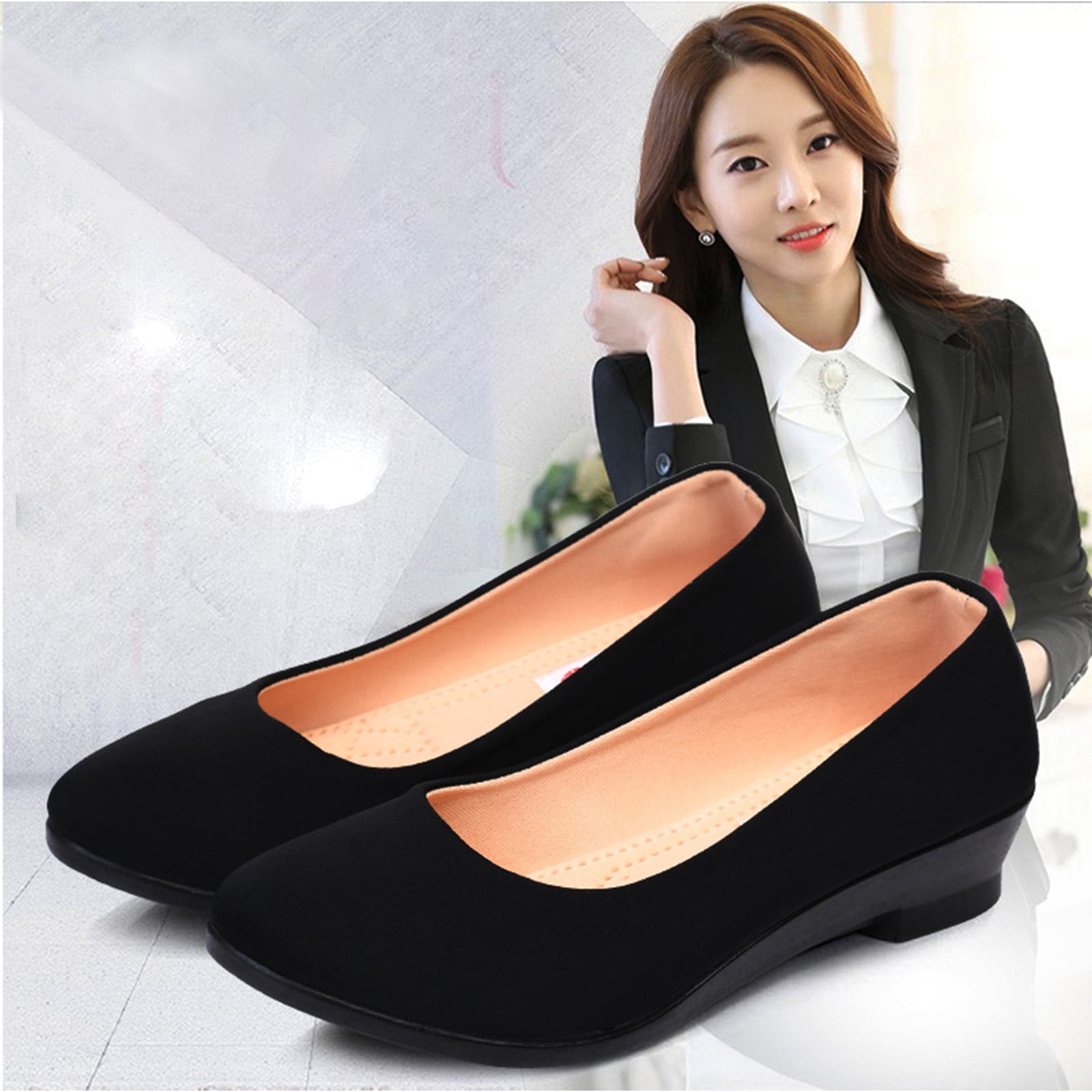 Weloille Cloth Shoes Four Seasons Hotel Work Shoes Breathable ...