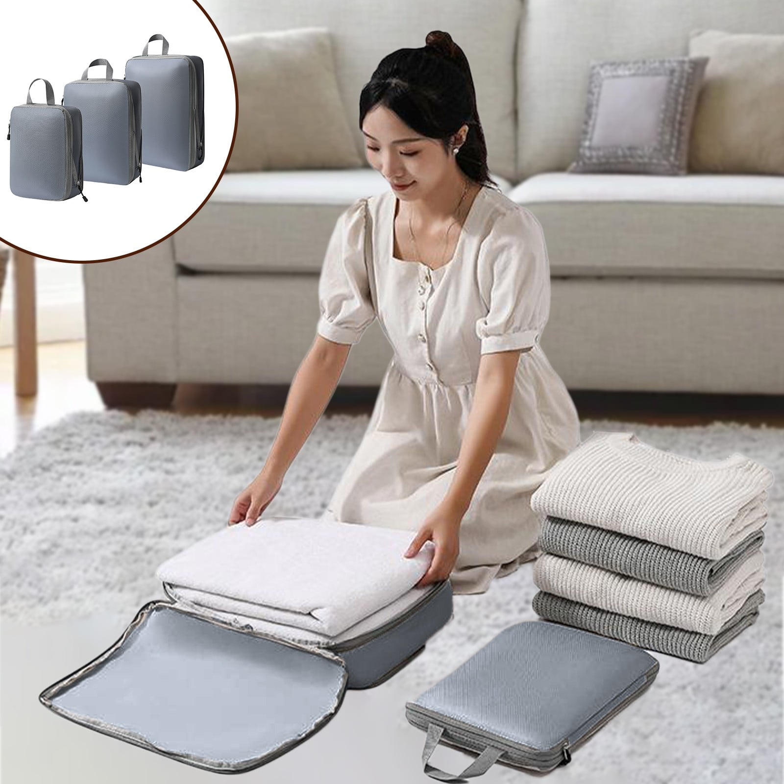 Weloille Compression Packing Cubes for Travel, Travel Bags Luggage ...