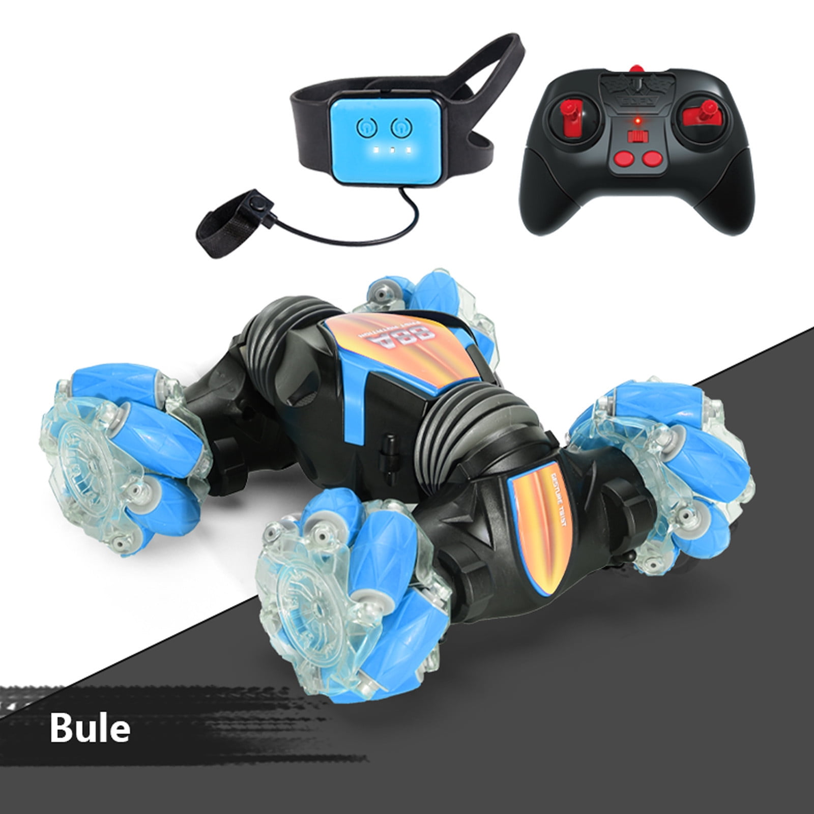 Weloille Cool Remote Control Car LED Stunt RC Car Gesture Sensing ...