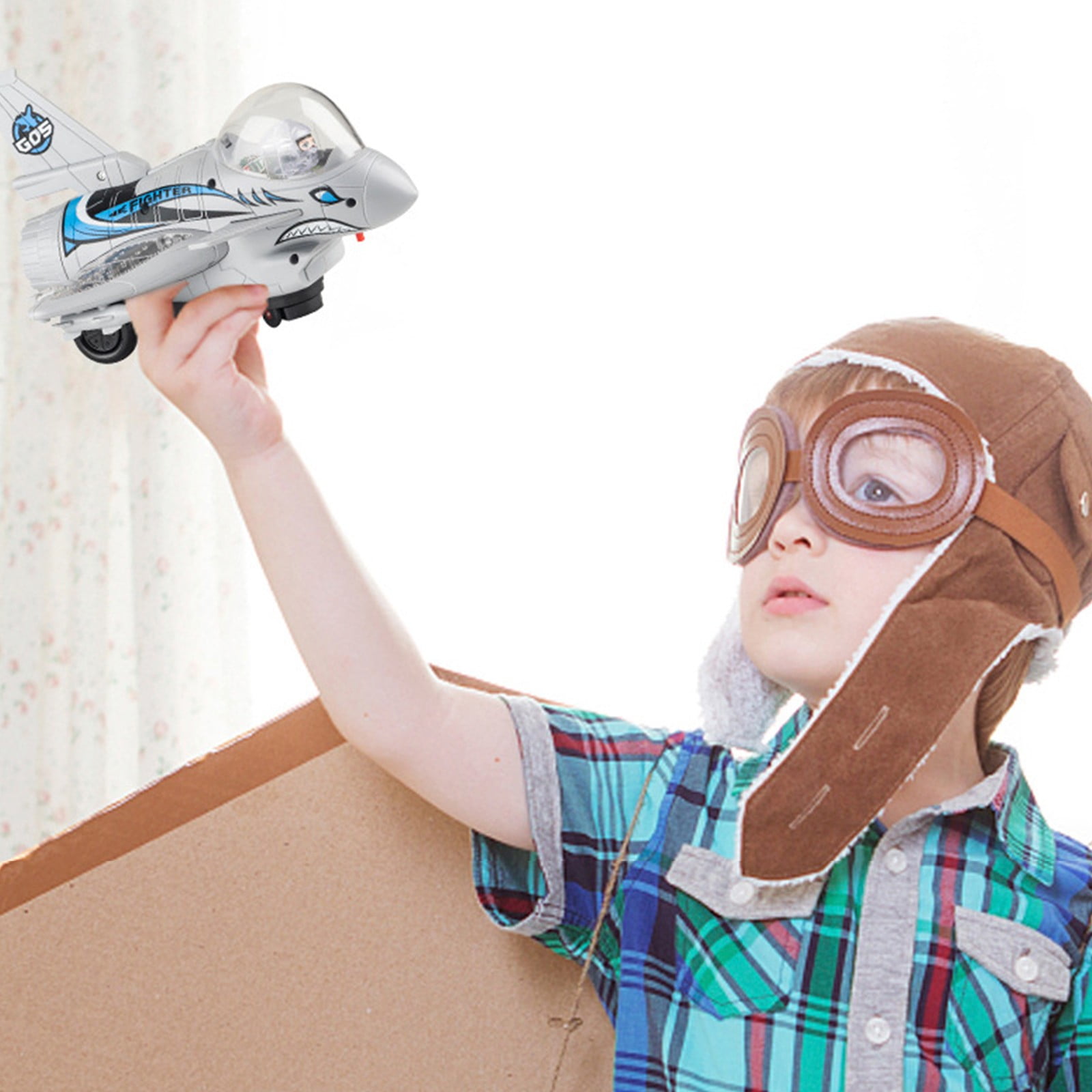 Weloille Electric Spray Aircraft Children's Toy Lights Everywhere Will ...