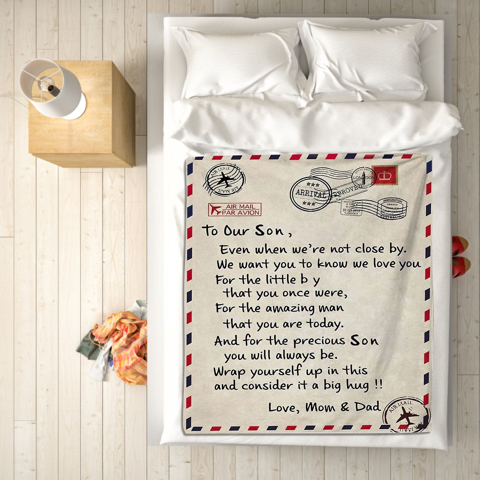 Weloille Envelope Blanket Thickened Flannel Custom Printed Lunch Break ...