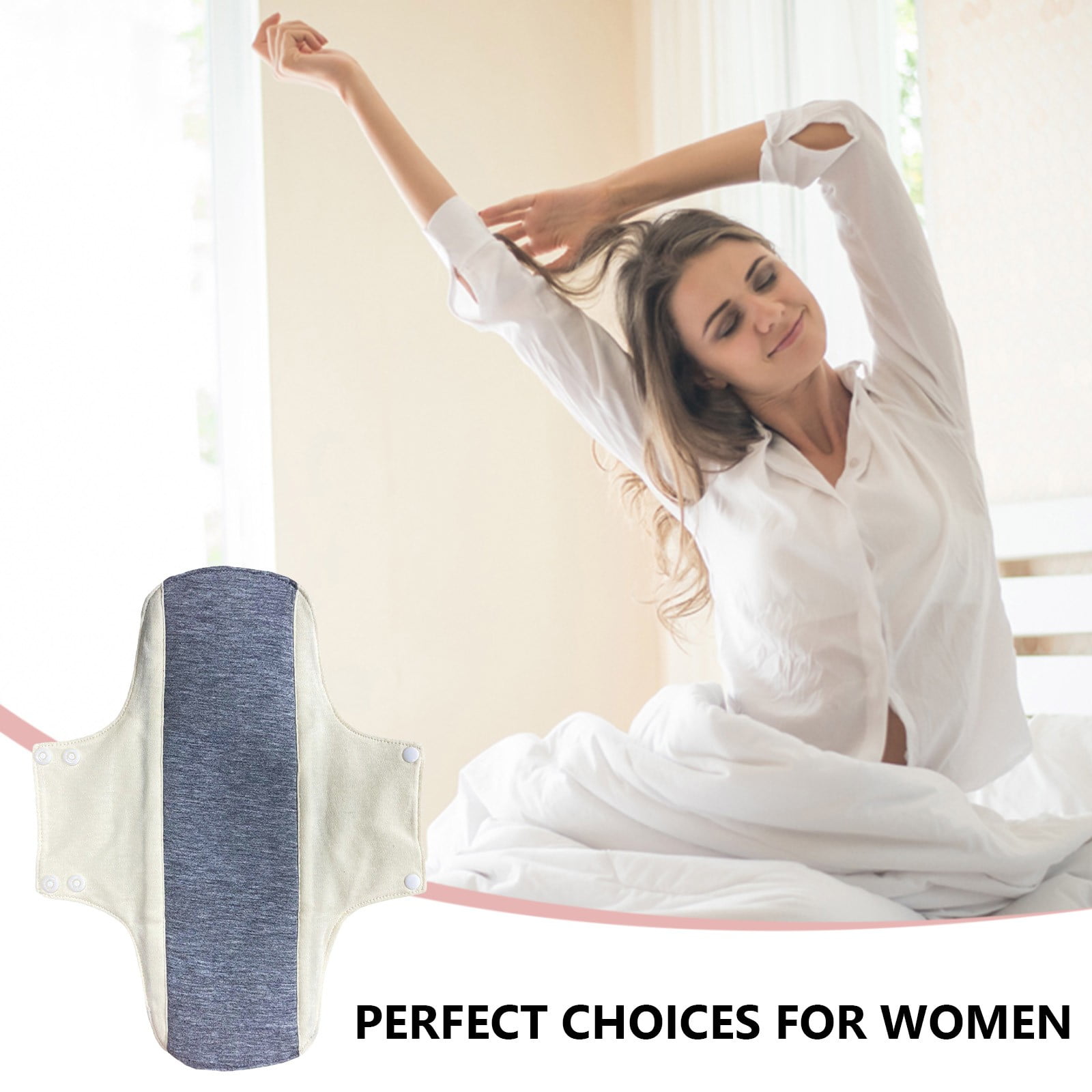 Weloille Graphene Color Cotton Sanitary Pad, Washable Leakproof ...