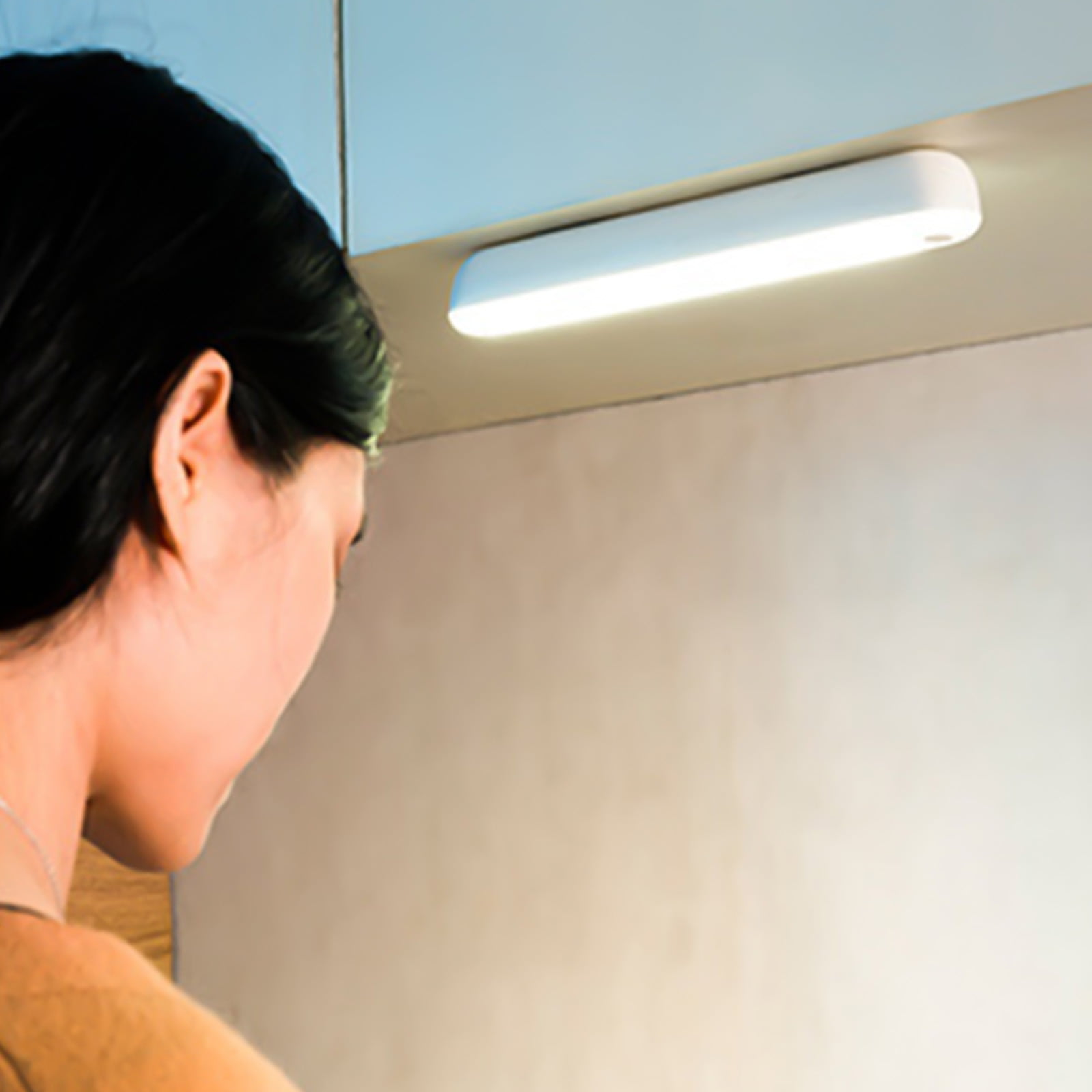 Weloille LED Tricolor Night Light, Portable Button Model Cabinet Light ...