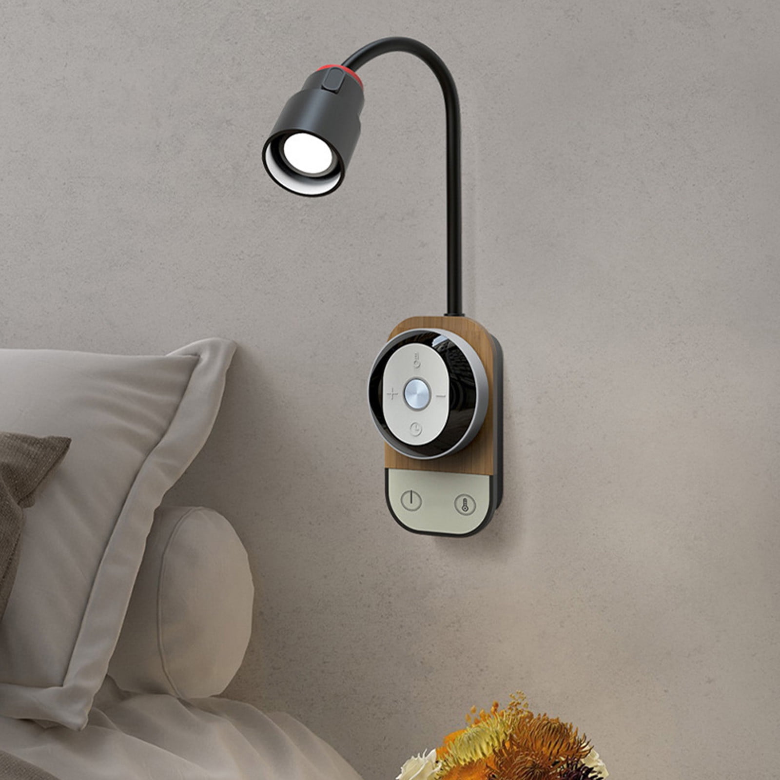 Weloille LED Wall Sconce Lamp, Gooseneck Reading Lamp Touching Dimming ...