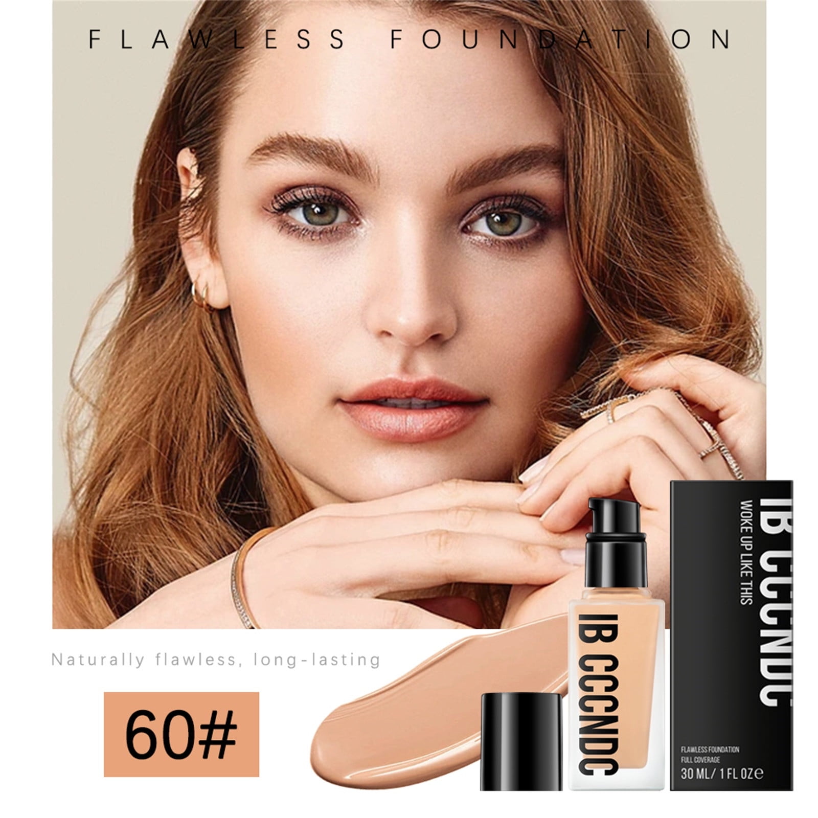 Weloille Liquid Foundation Long Lasting Makeup Foundation Cream Natural ...