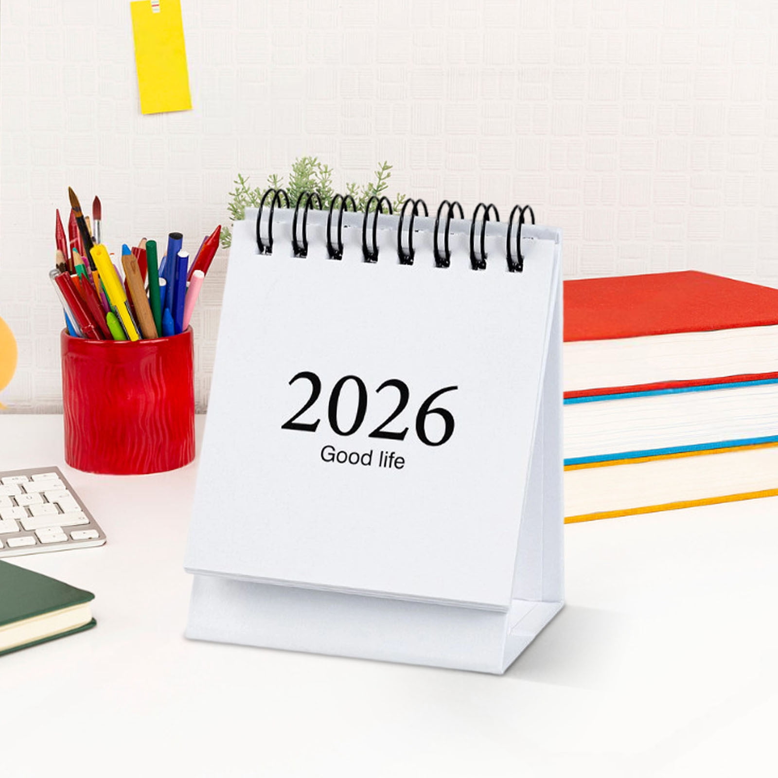 Weloille Mini Desk Calendar 2026, Morandi Color Theme, Compact Desktop ...