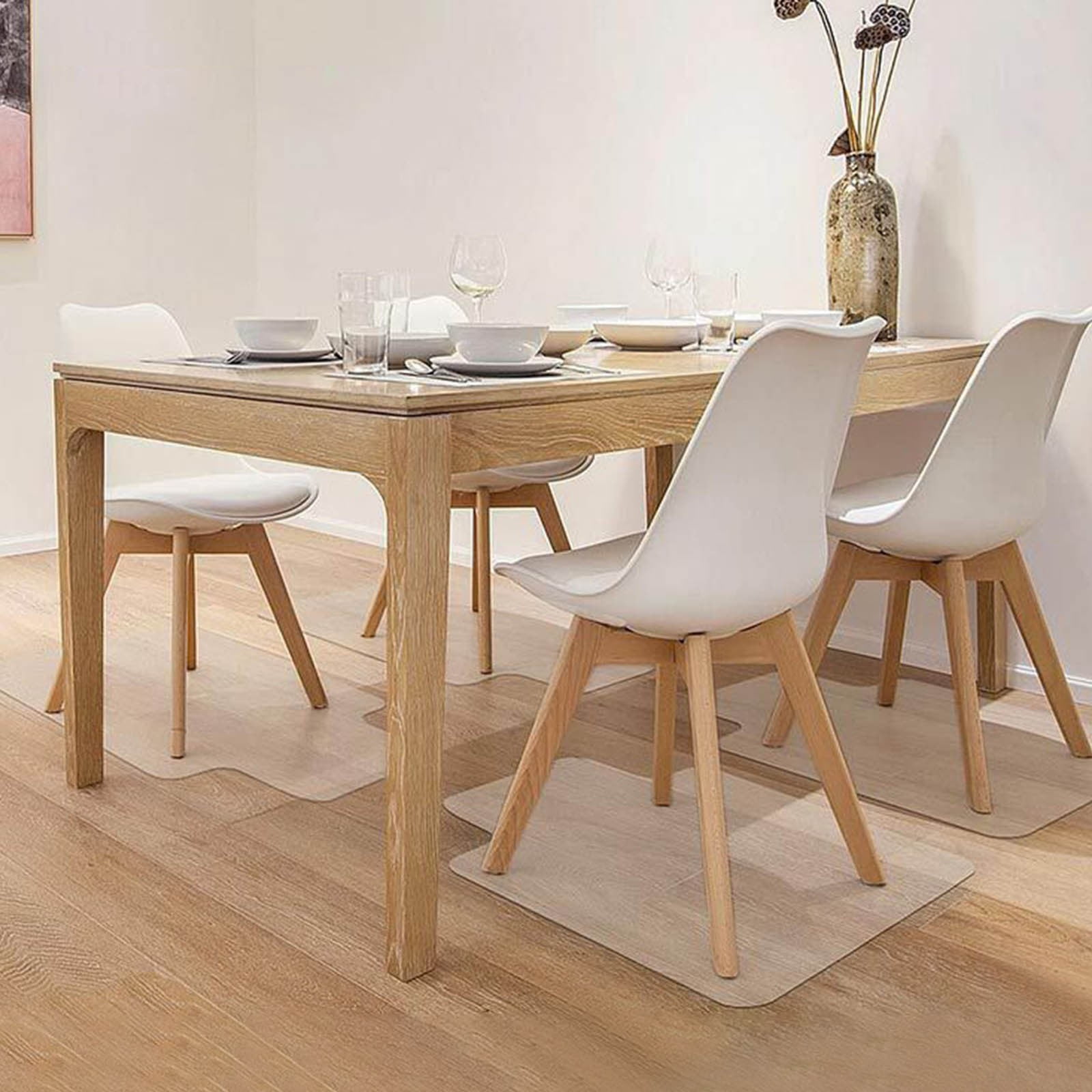 Weloille PVC Frosted Transparent Floor Protector, 1.5mm Thick, Non ...