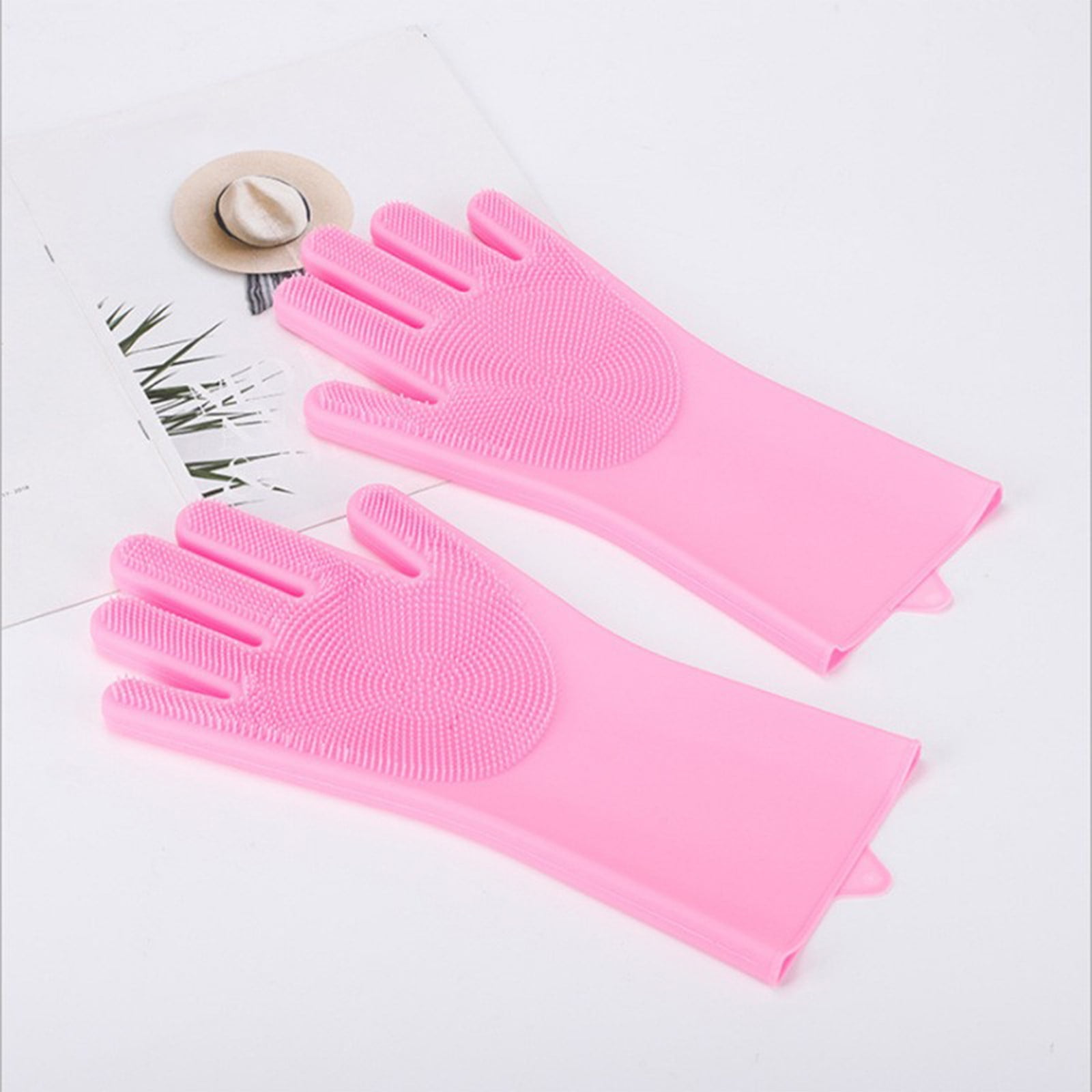 Weloille Pet Grooming Gloves, Dog Washing Gloves with High-Density ...