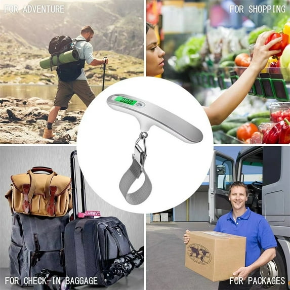 Weloille Portable Electronic Hook Scale 50kg with Nylon Strap ...