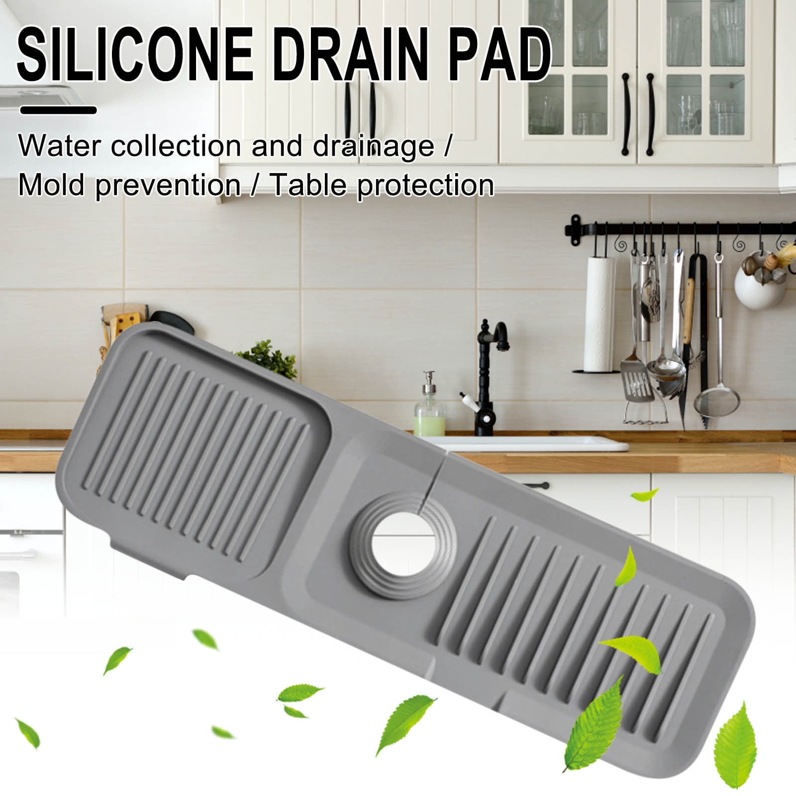 Weloille Premium Silicone Faucet Pad, Extra Large 14x45cm Anti-Splash ...