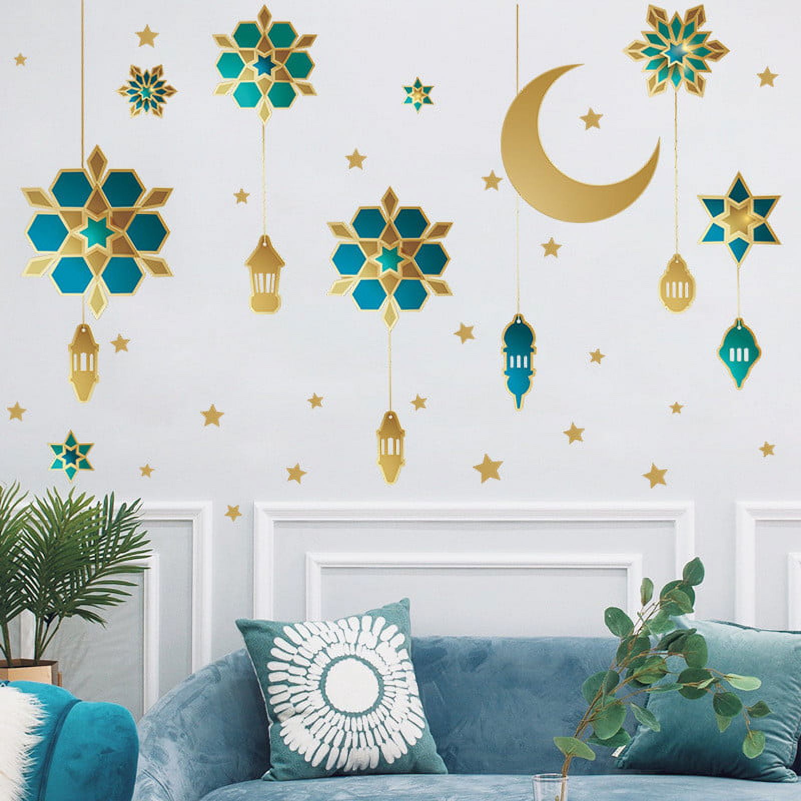 Weloille Ramadan Wall Decor Stickers Islamic Muslim Wall Decals ...