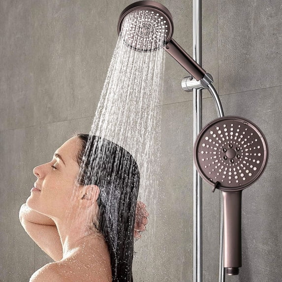 Weloille Shower Head 1 Piece, 5-Mode Large Panel Handheld Showerhead ...