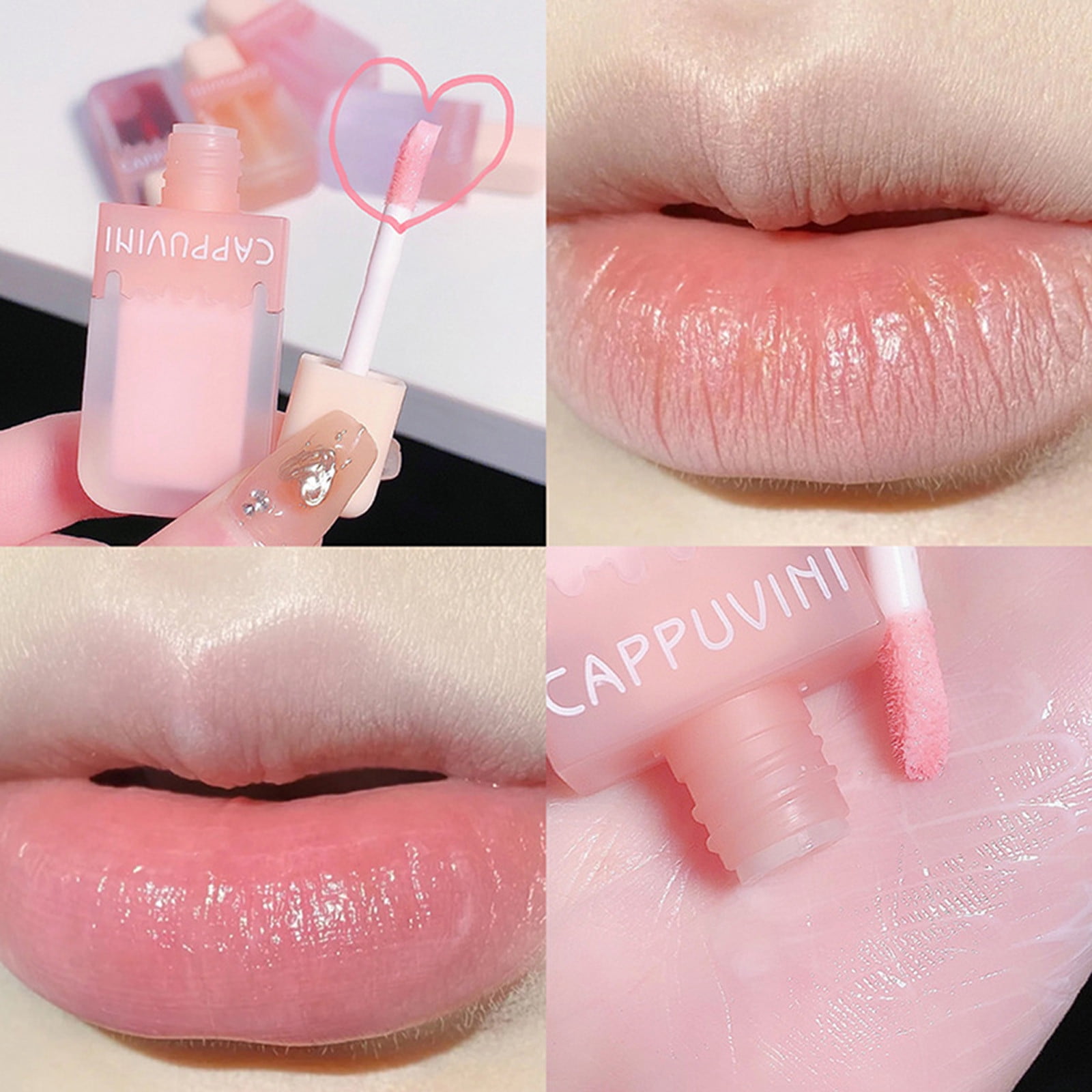 Weloille Small Ice Cream Lip Oil Ice Cream Water Gloss Lip Glaze Mirror ...