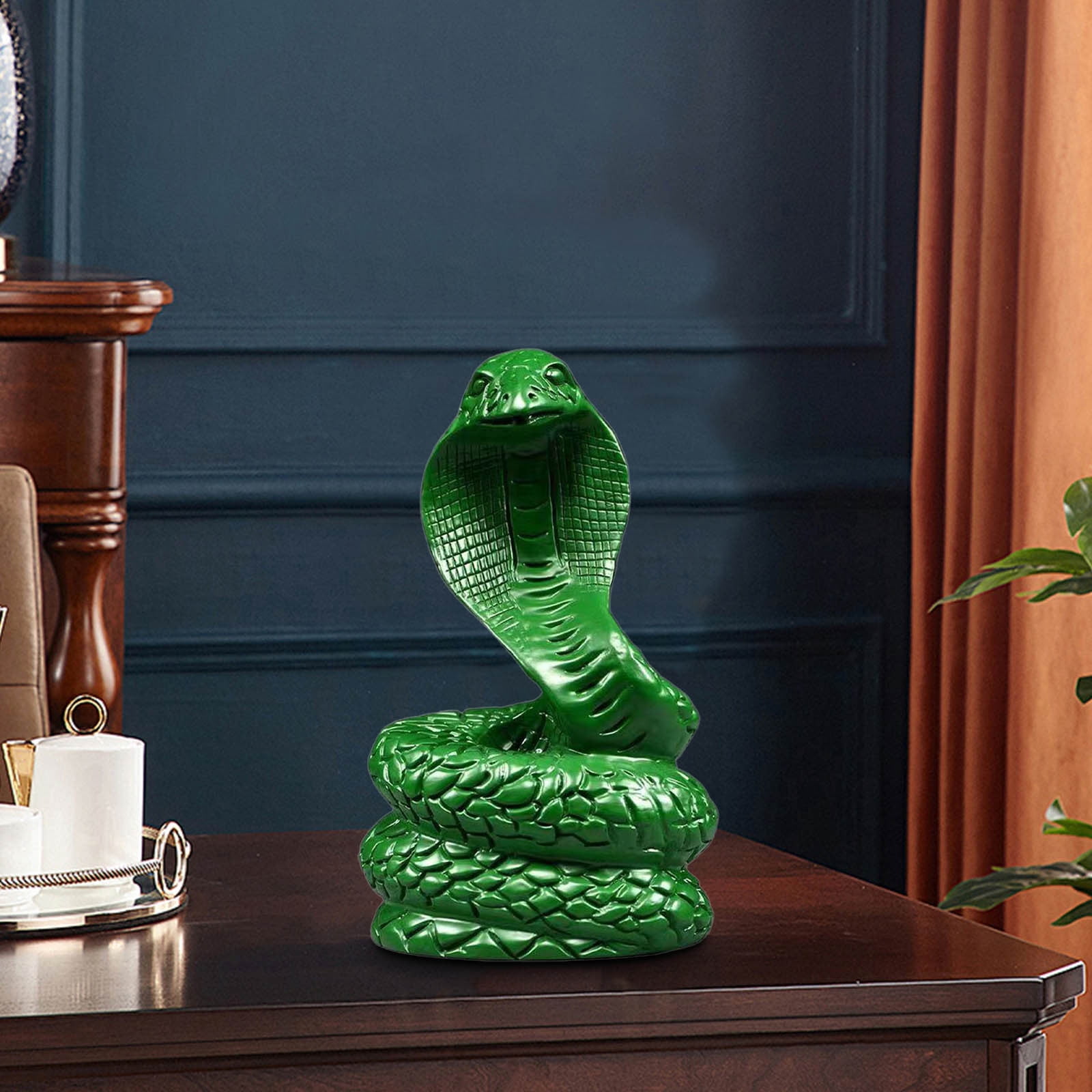 Weloille Snake Statue 2025 Year of The Snake Figurine, Wooden Snake ...