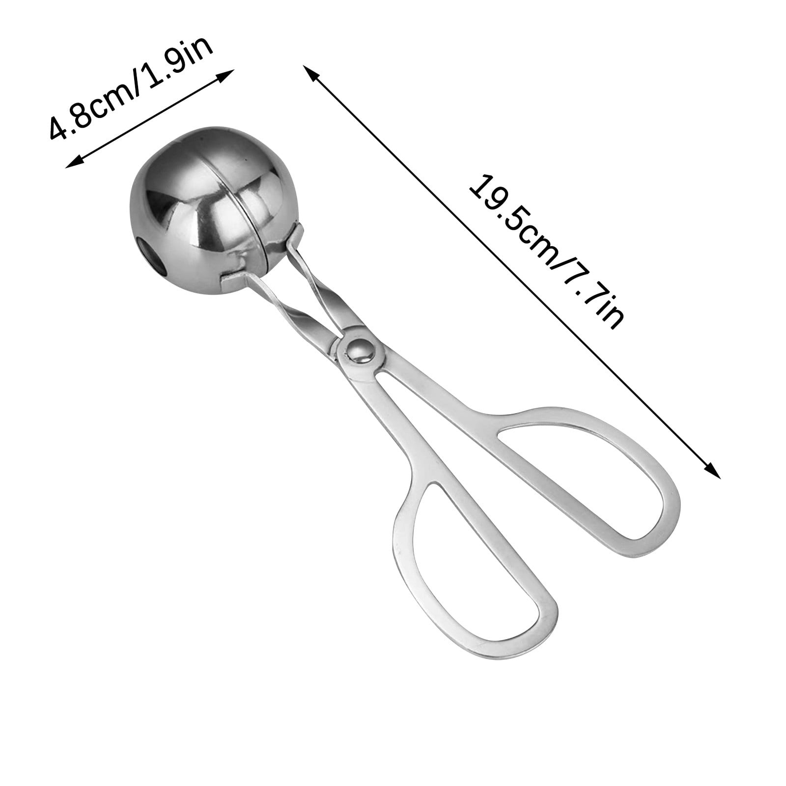 Weloille Stainless Steel Meat Ballers Tongs, Nonstick Meatball Scoop ...