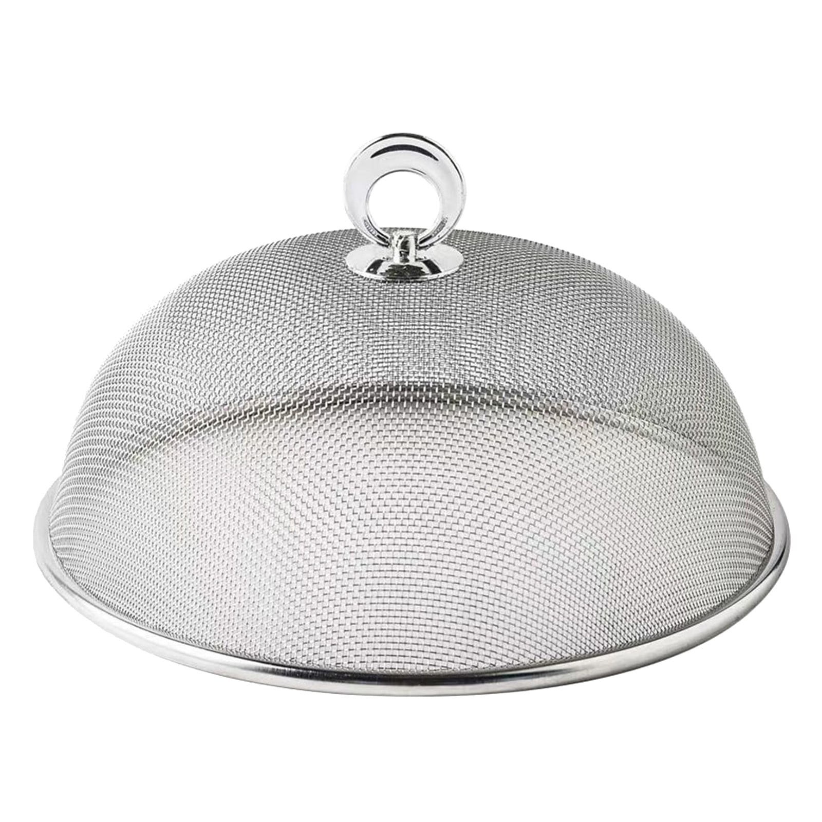 Weloille Stainless Steel Round Food Cover for Outdoor Dining, Silver ...