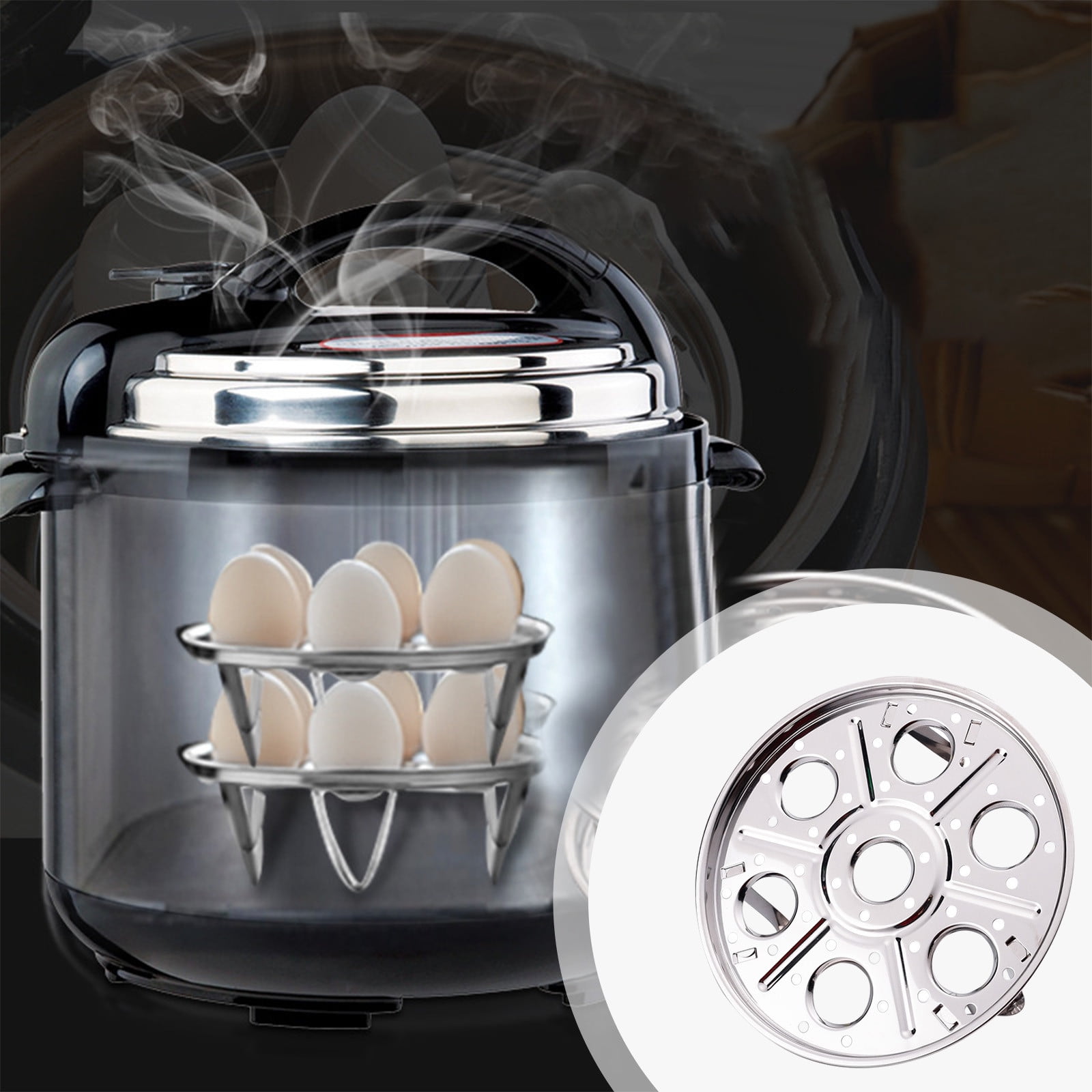 Weloille Stainless Steel Steam Rack, Stackable Steam Rack, Three Legged ...