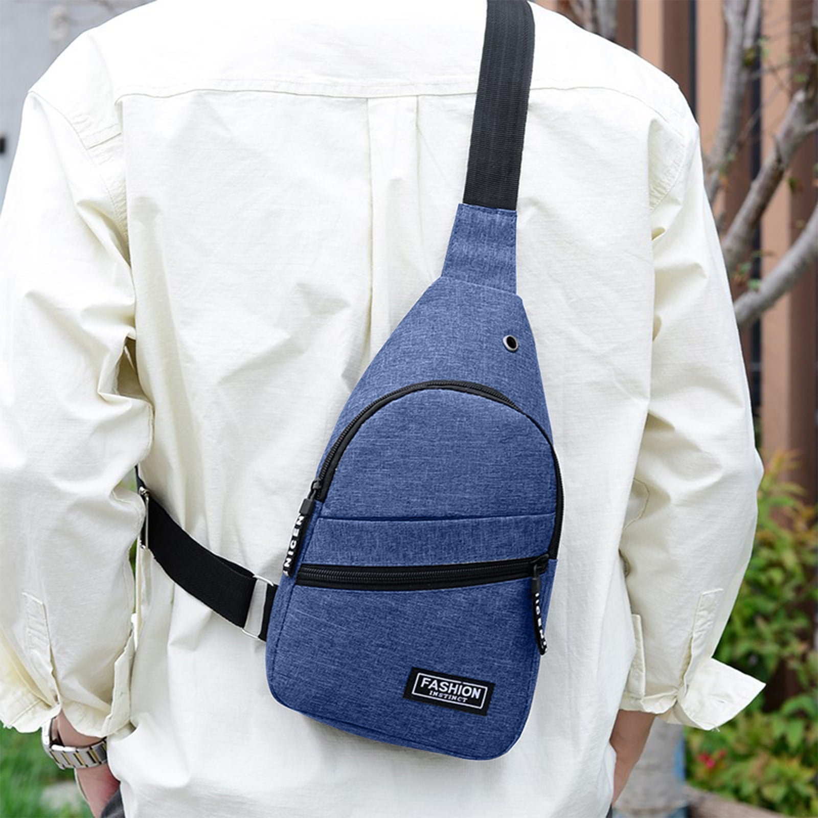 Weloille Strap Bag Crossbody Backpack With Hole Strap Backpack Hiking ...