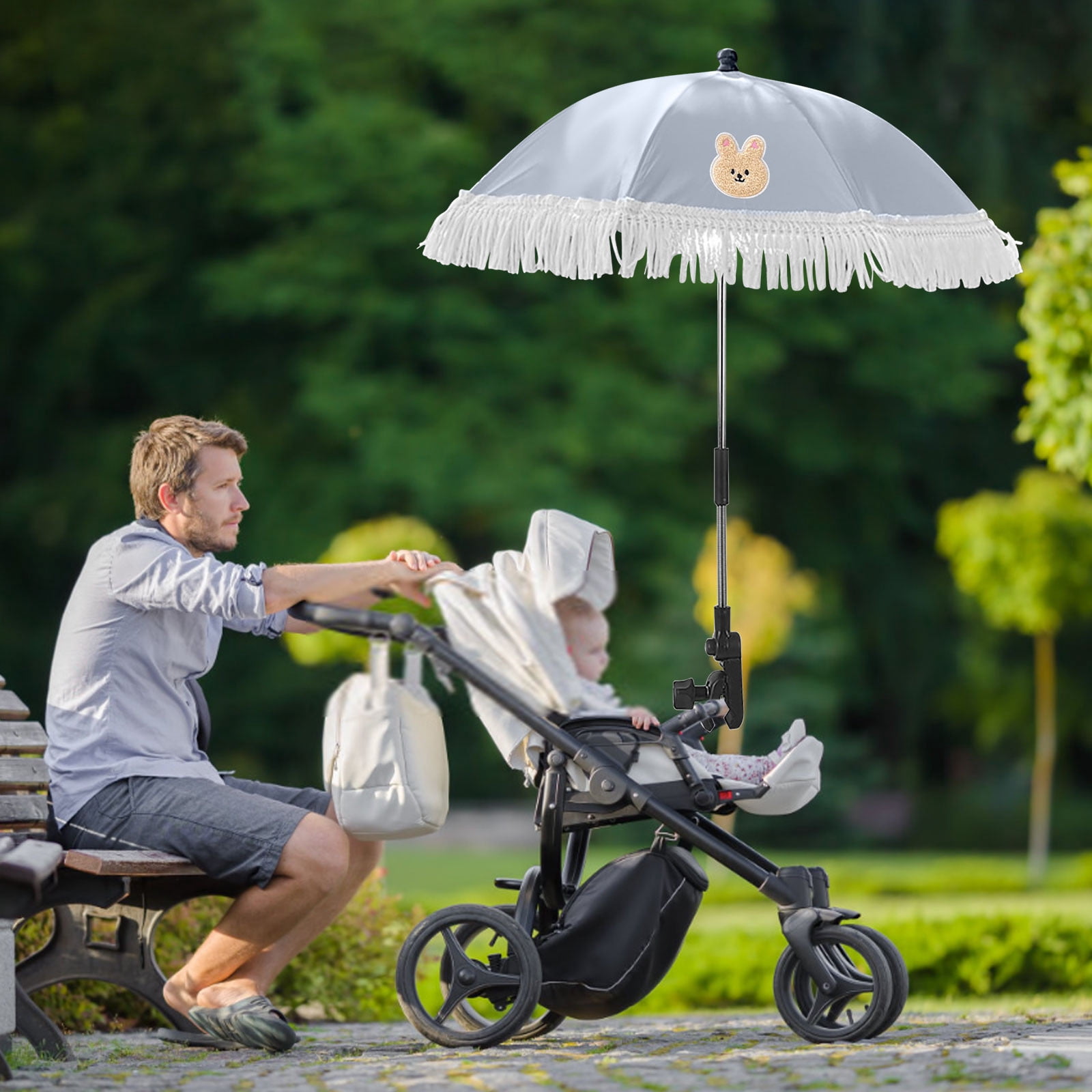 Weloille Sun Umbrella *1 Piece, UV Protection Rain Umbrella, Silver ...