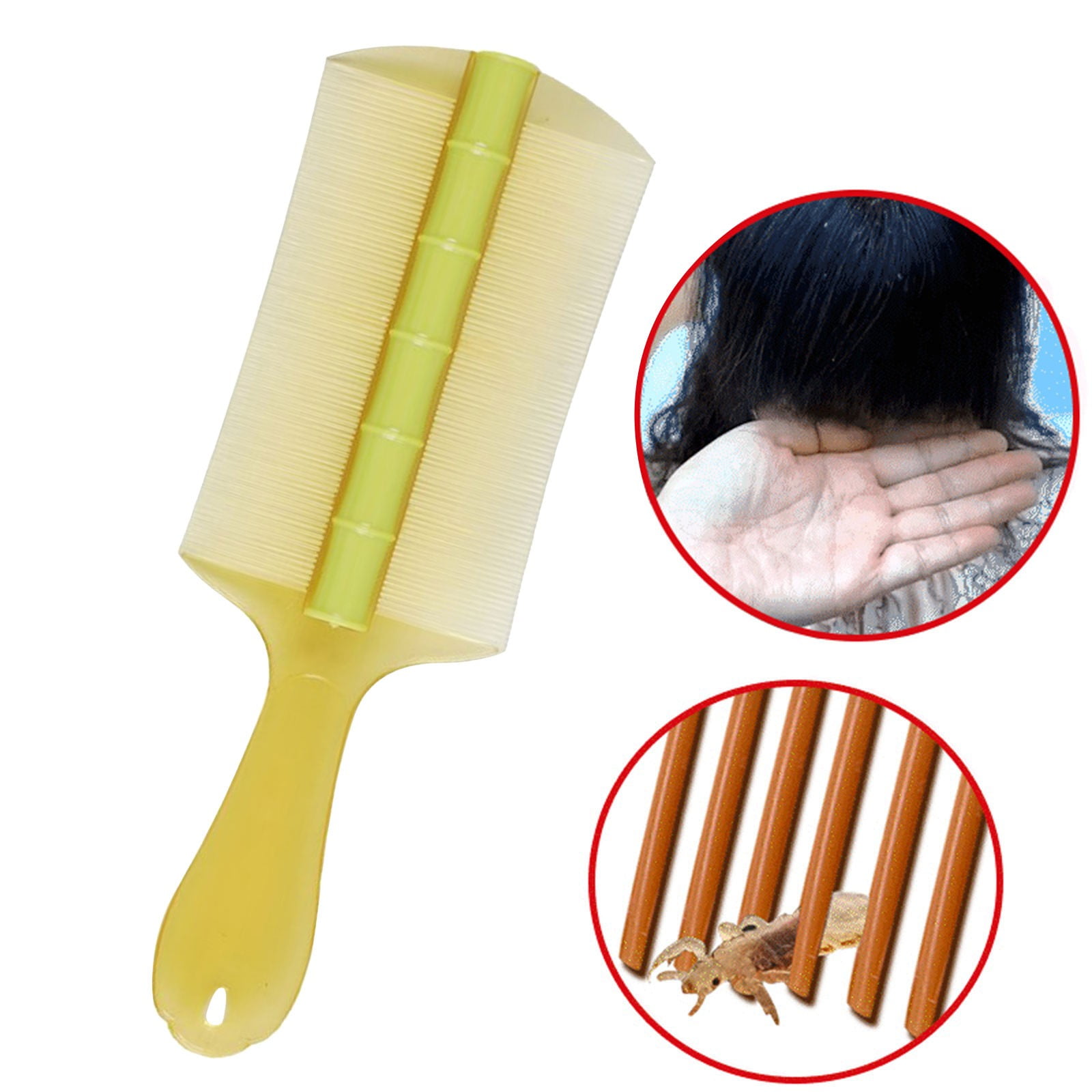 Weloille Super-dense Fine Tooth Double-sided Comb with Handle Slubs ...