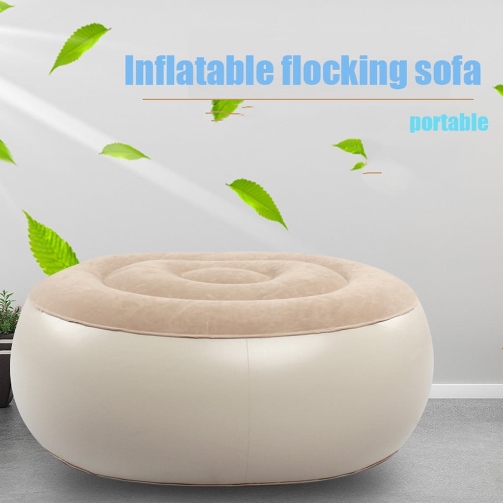 Weloille Surface Flocking Inflatable Portable Lazy Bench Lazy Footstool ...