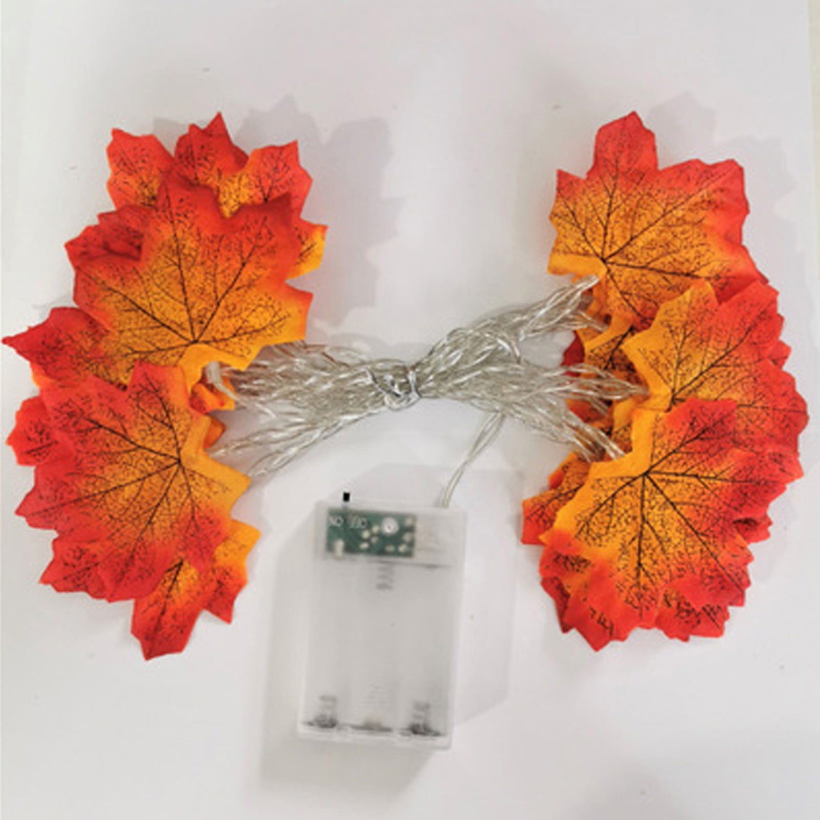 Weloille Thanksgiving LED Simulation Maple Leaf String Lights 3 Meters ...