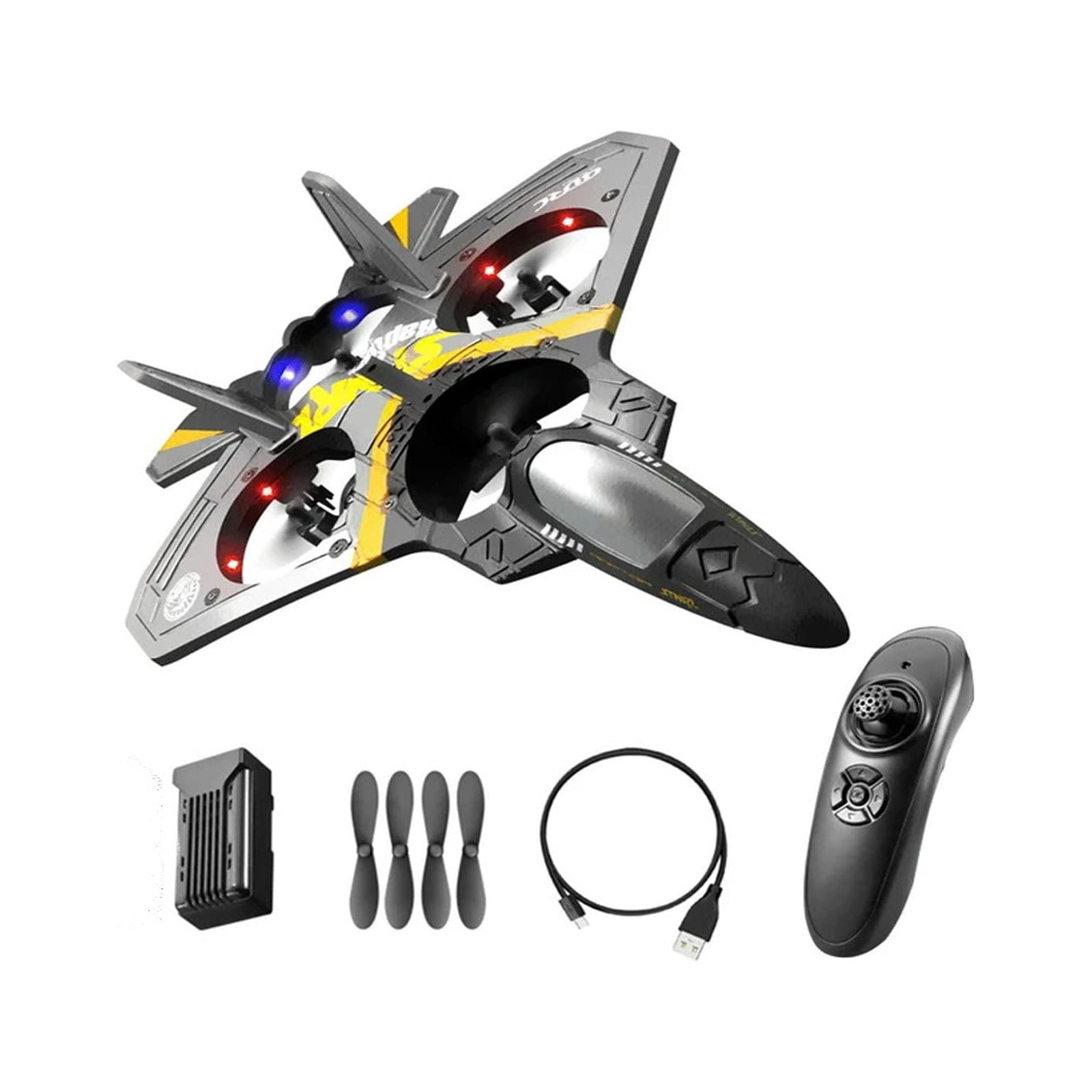Weloille V17 Drone Glider Fighter Model Remote Control Boy Toy Plane as ...