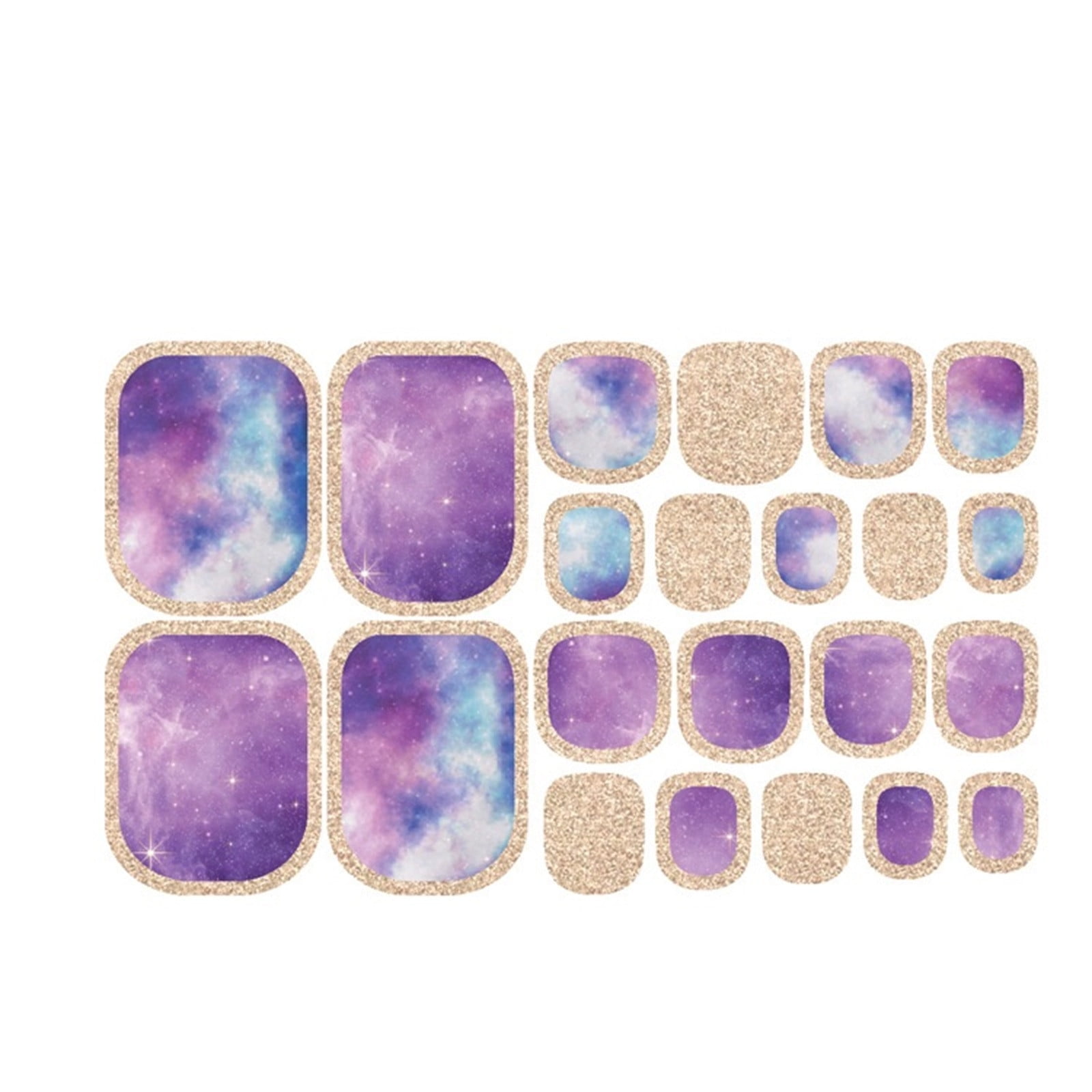 Weloille Waterproof Cute Toe Nail Stickers 22 Stickers Summer Fashion ...