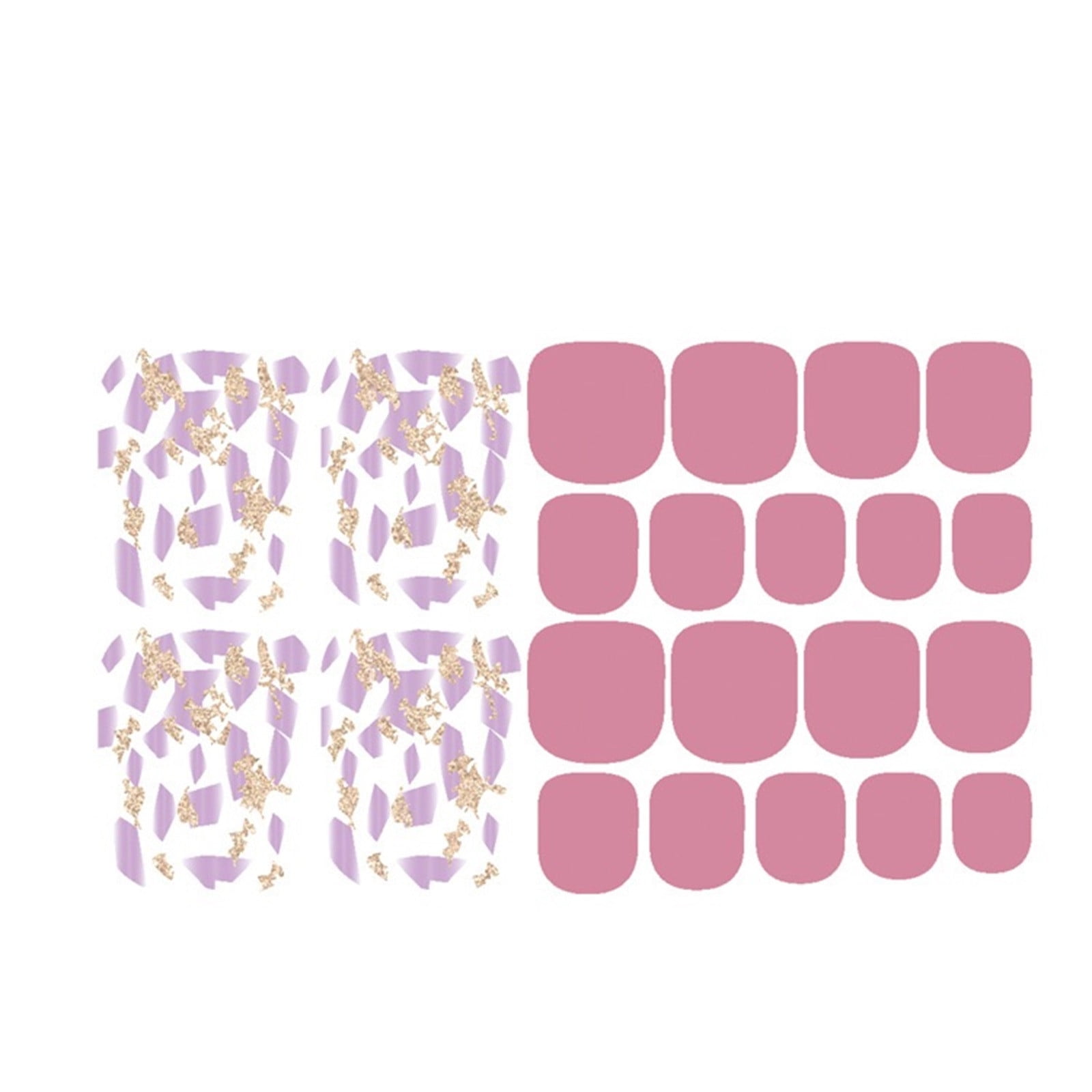 Weloille Waterproof Cute Toe Nail Stickers 22 Stickers Summer Fashion ...