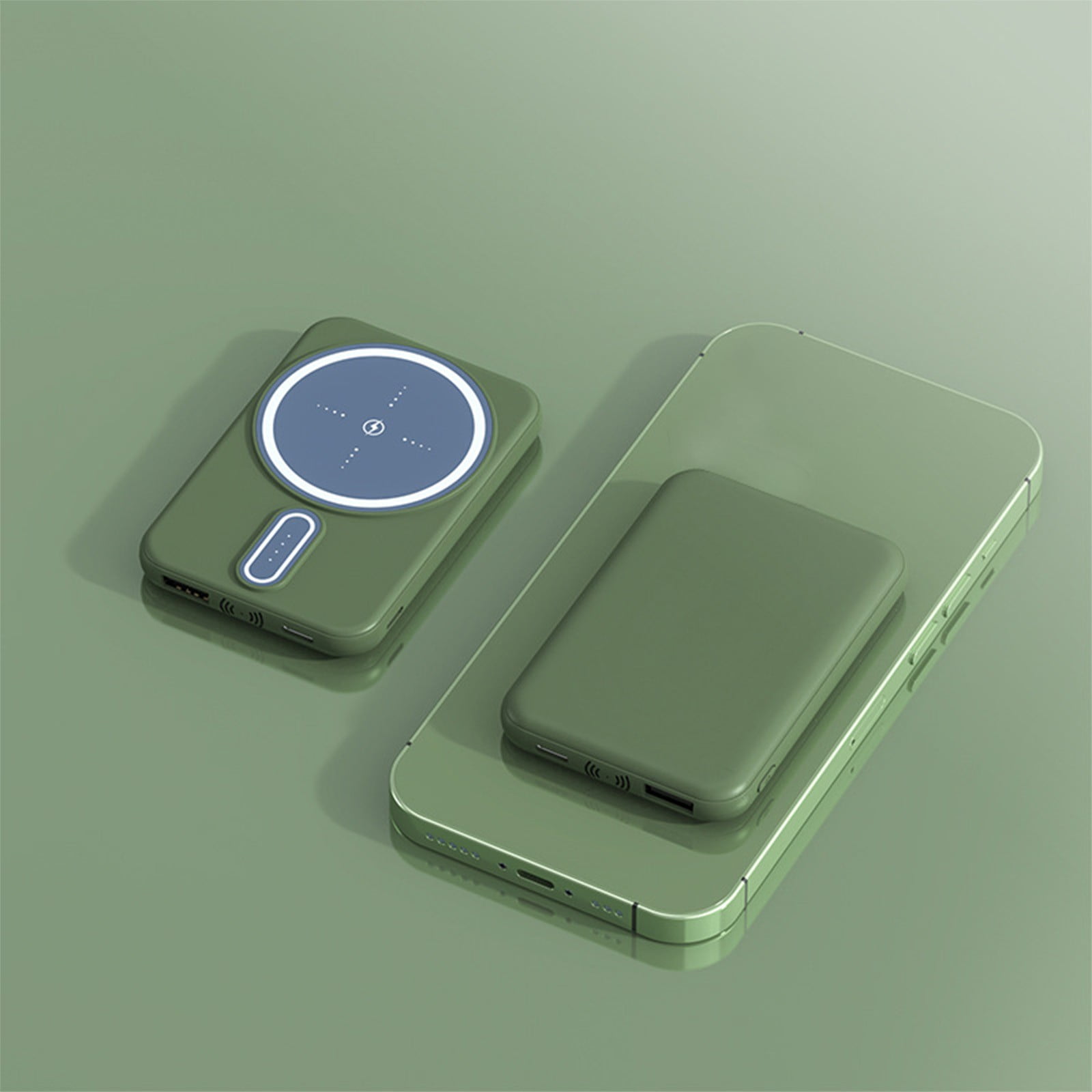 Weloille Wireless Power Bank, Slim 5000mAh Magnetic Portable Charger PD ...