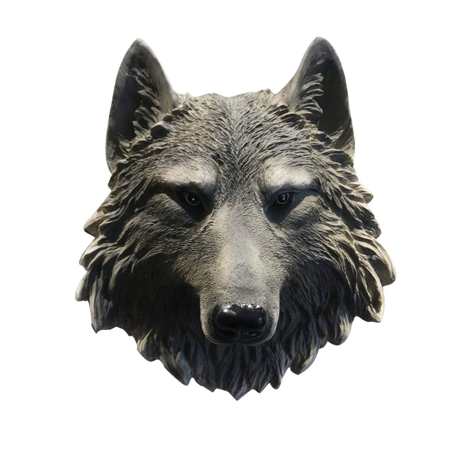 Weloille Wolf Head Decor Animal Bust Sculpture, Wildlife Collectible ...