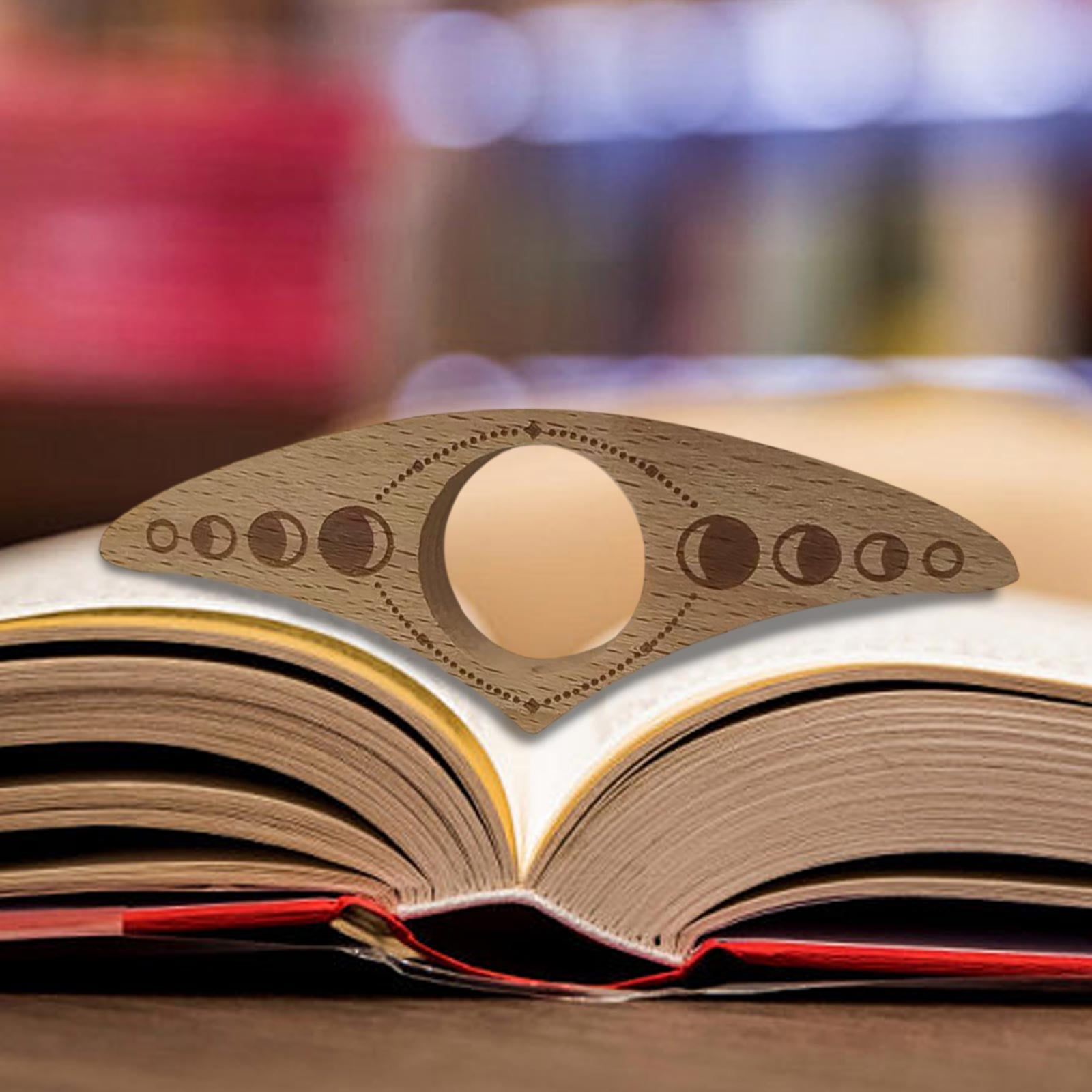 Weloille Wooden Portable Thumb Bookmark, Ergonomic One-Handed Reading ...