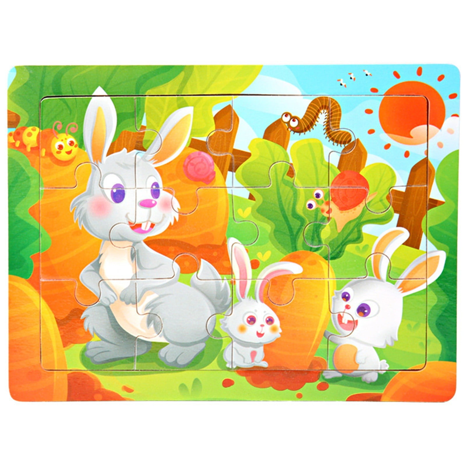 Weloille Wooden Puzzles for Kids Ages 3-7, Wood Jigsaw Puzzles ...