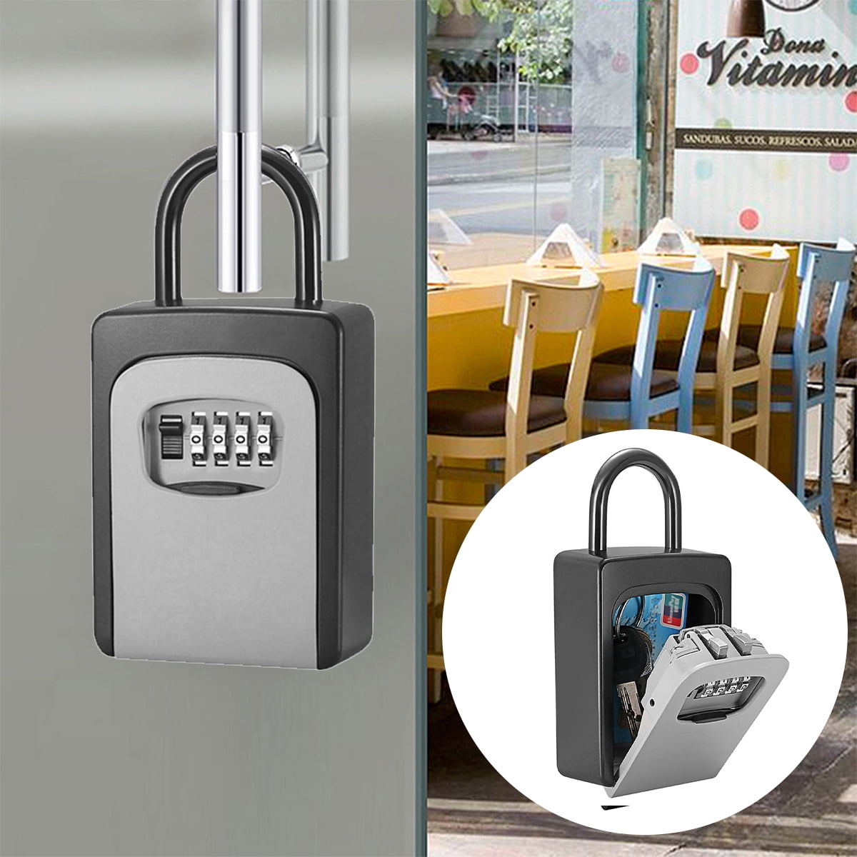 Welpettie Combination Lock Key Sturdy Key Lock Box Professional Key ...