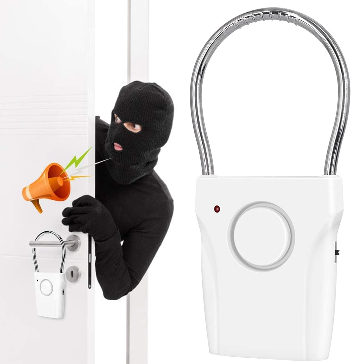 Welpettie Door Handle Alarm 110dB Door Security Alarm with 3 Adjustable ...