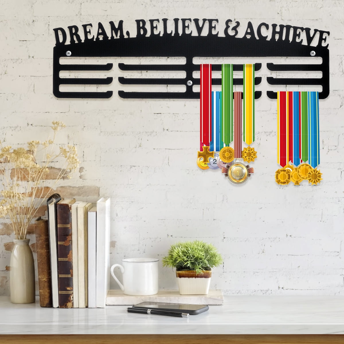 Welpettie Medal Display Hanger Wall Mounted Stainless Steel Medal ...