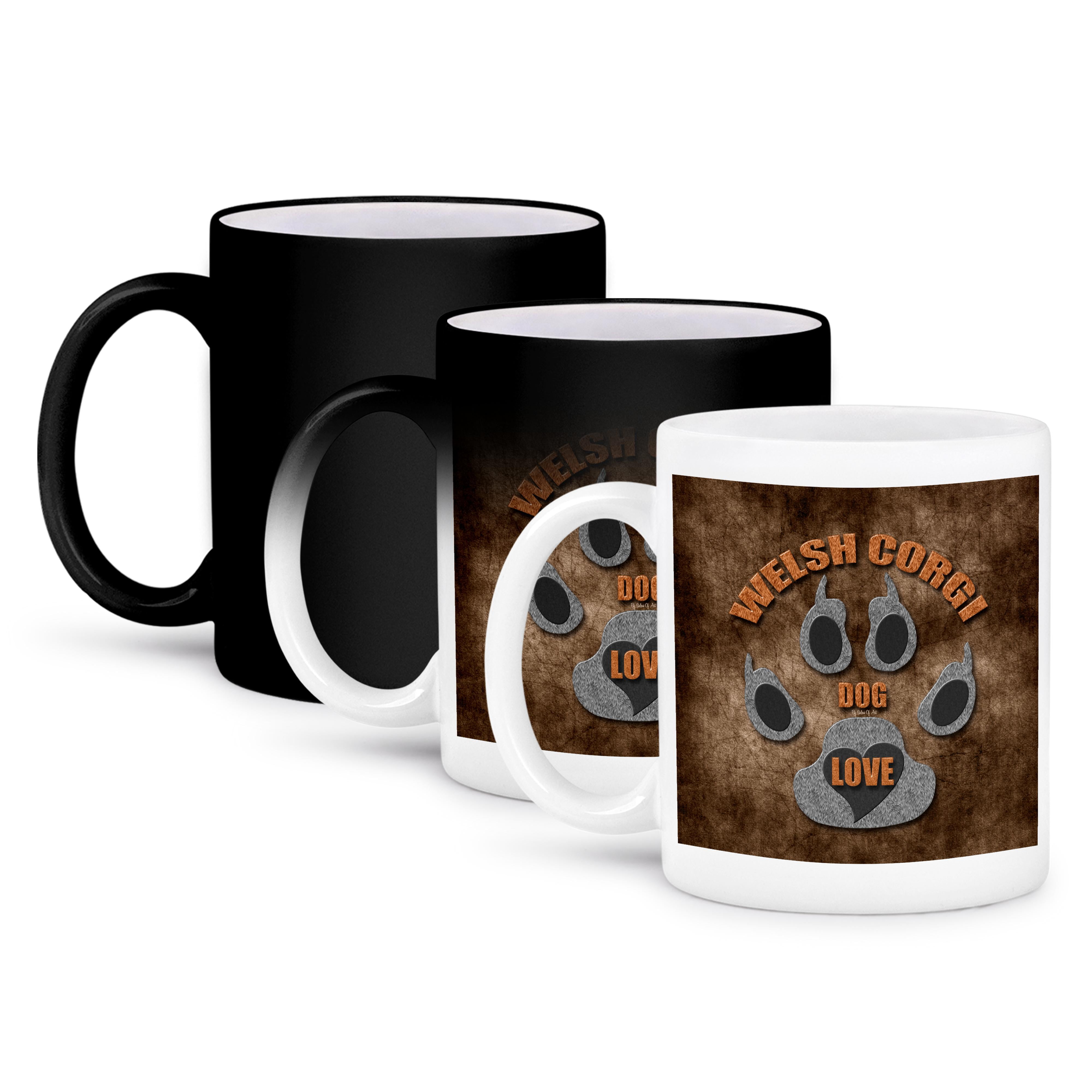 3dRose, Welsh Corgi Dog Love Dog Breed in Gray and Brown, 11oz Magic ...