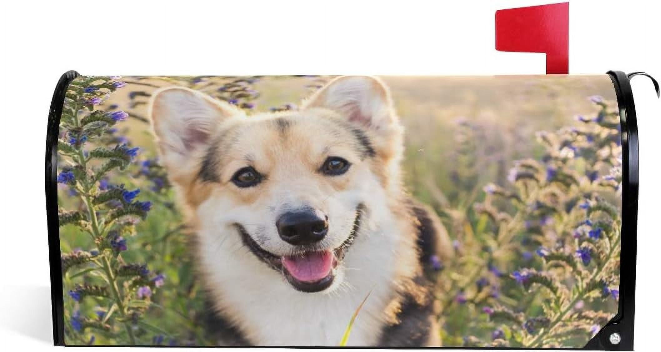 Welsh Corgi Dog Magnetic Mailbox Cover MailWraps Garden Yard Home Decor ...