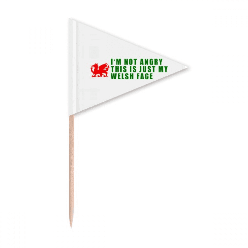 Welsh Face Emotional Culture Toothpick Triangle Cupcake Toppers Flag ...