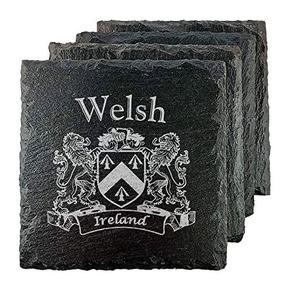 Welsh Irish Coat of Arms Slate Coasters - Set of 4 - Walmart.com