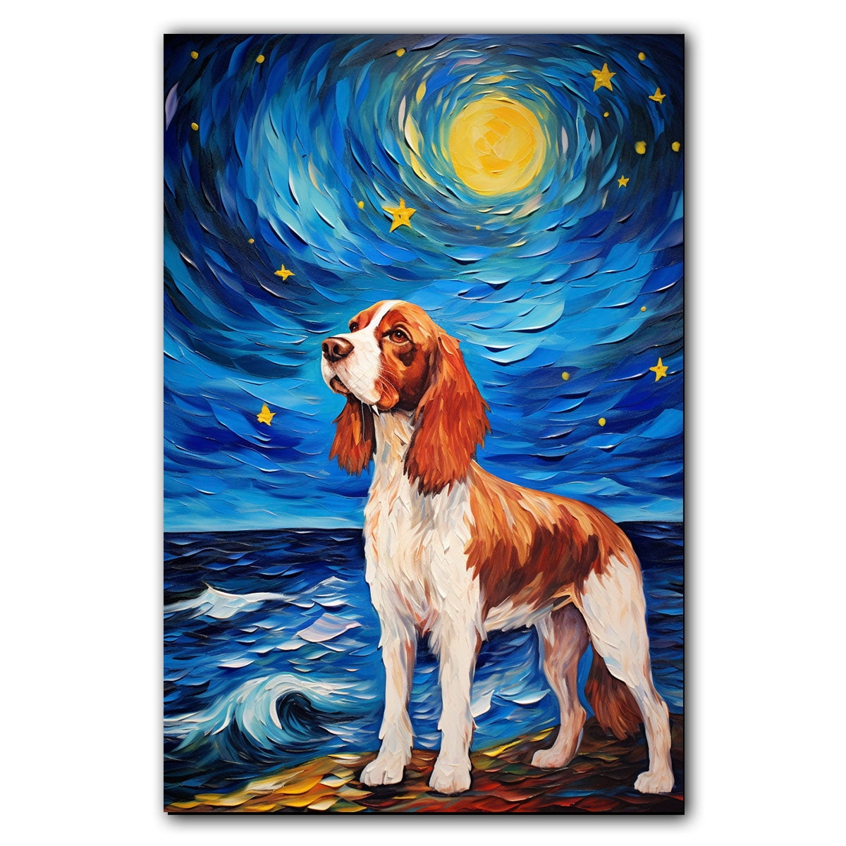 Welsh Springer Spaniel Canvas,Dog Wall Art,Colorful Canvas Wall Art For ...