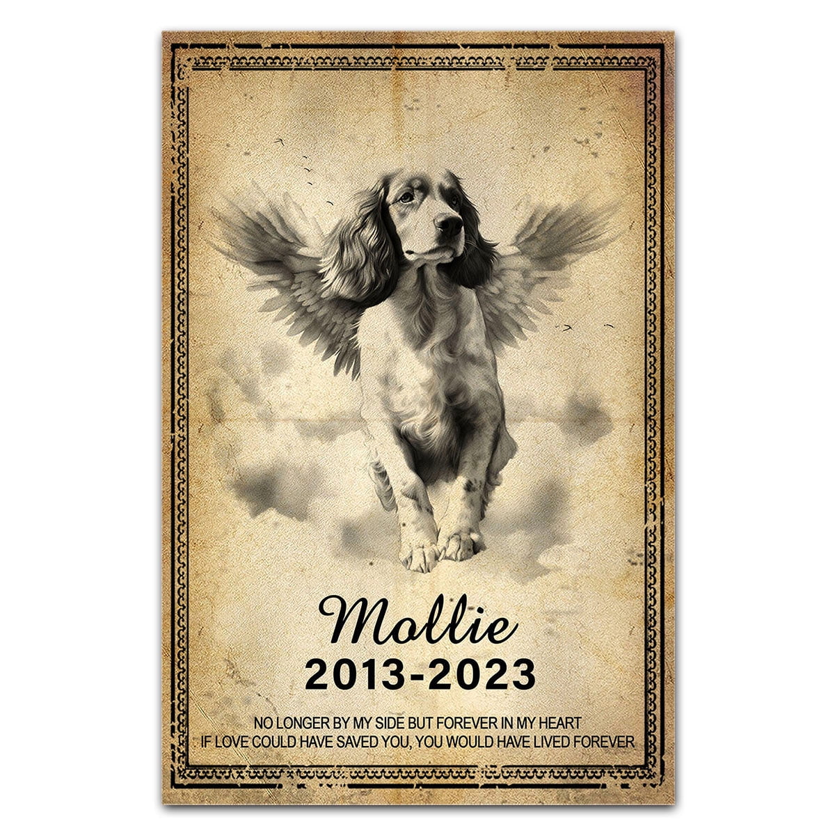 Welsh Springer Spaniel Dog Memorial Poster/Framed Canvas Prints ...