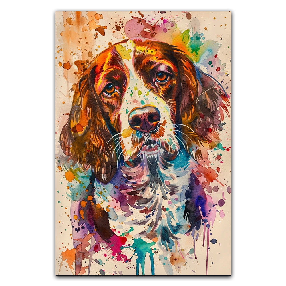 Welsh Springer Spaniel Dog Poster Wall Art for Bedroom Living Room Funny Graffiti Dog Picture ...