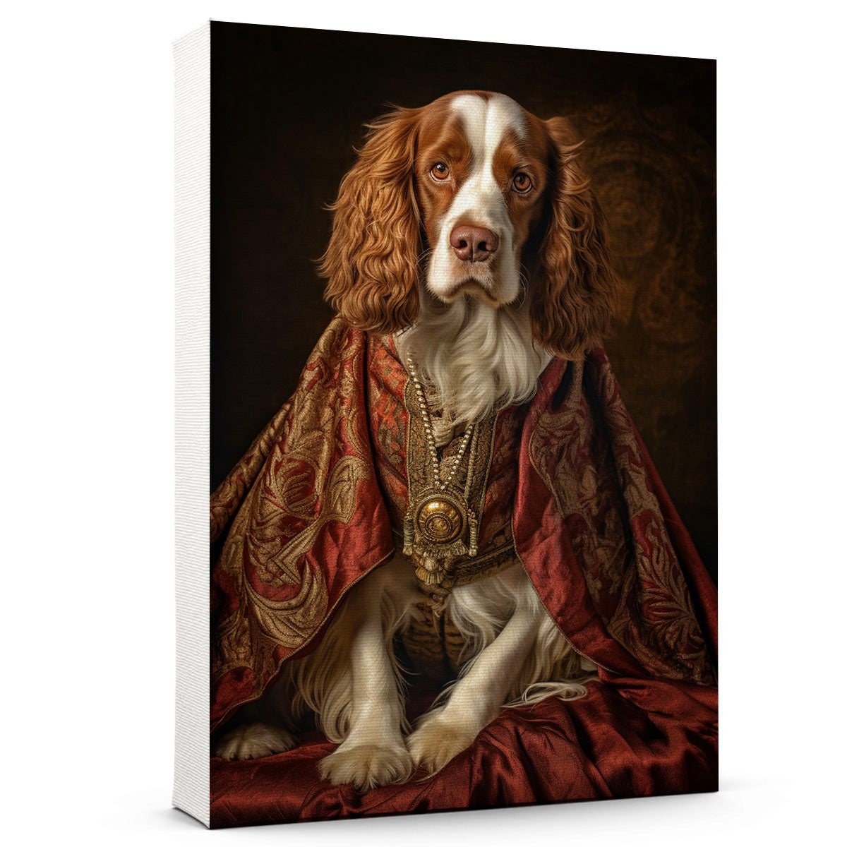 Welsh Springer Spaniel Pet Portrait in a Royal Costume Dog in a Costume ...